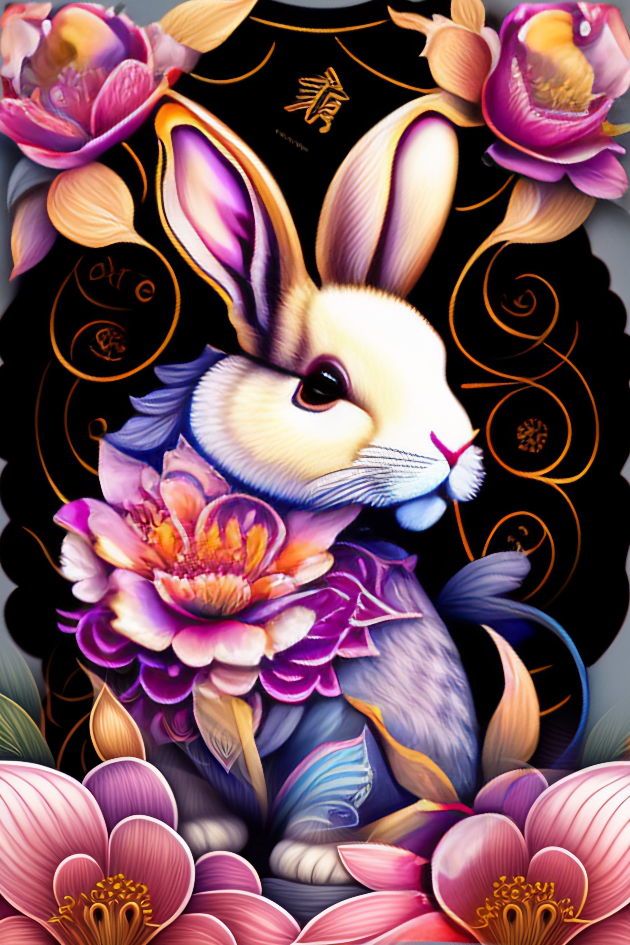 Lexica - Year of the rabbit, Chinese astrology, tarot card, line ...