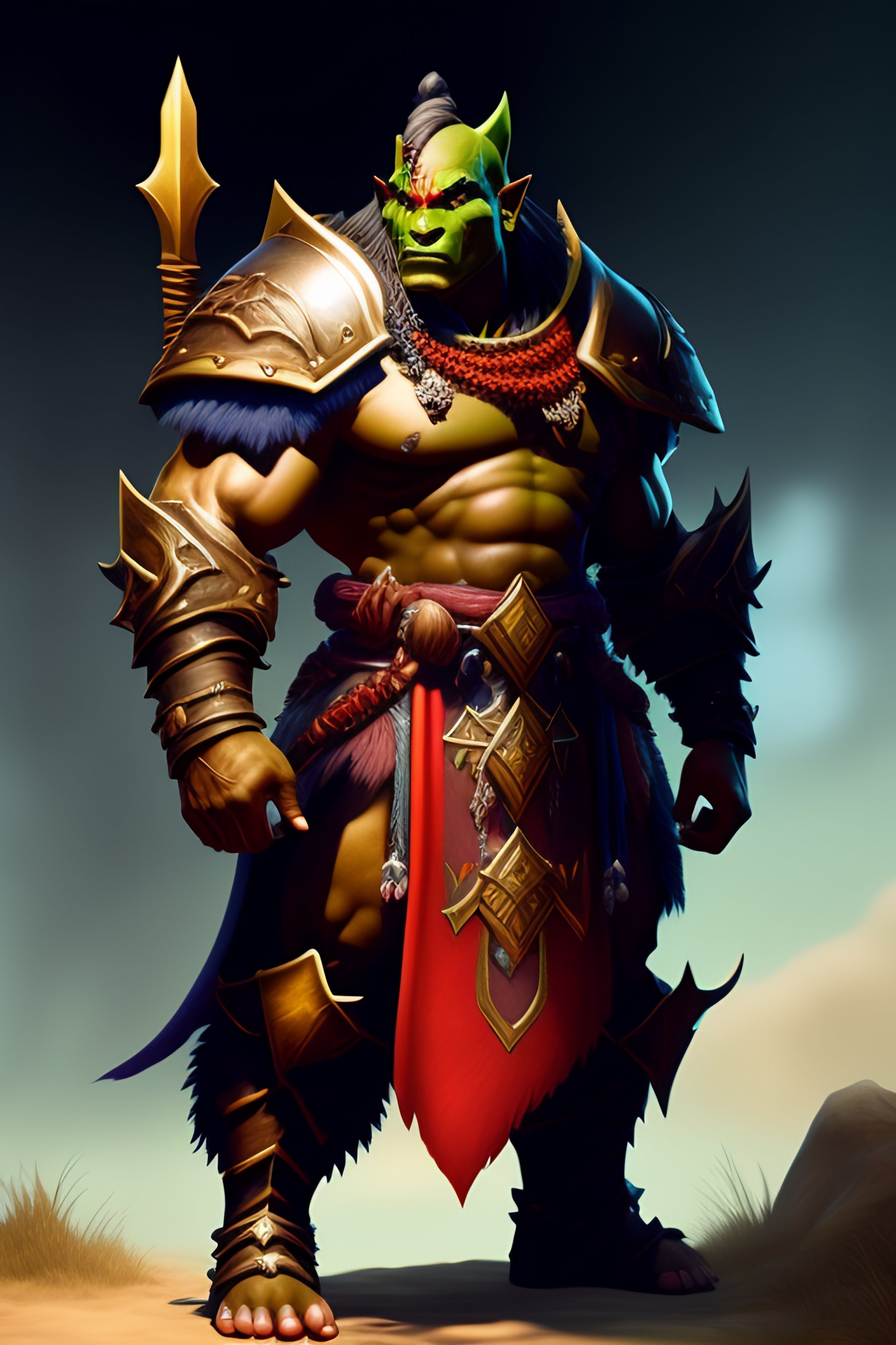 Lexica - A sensible and kind orc warrior