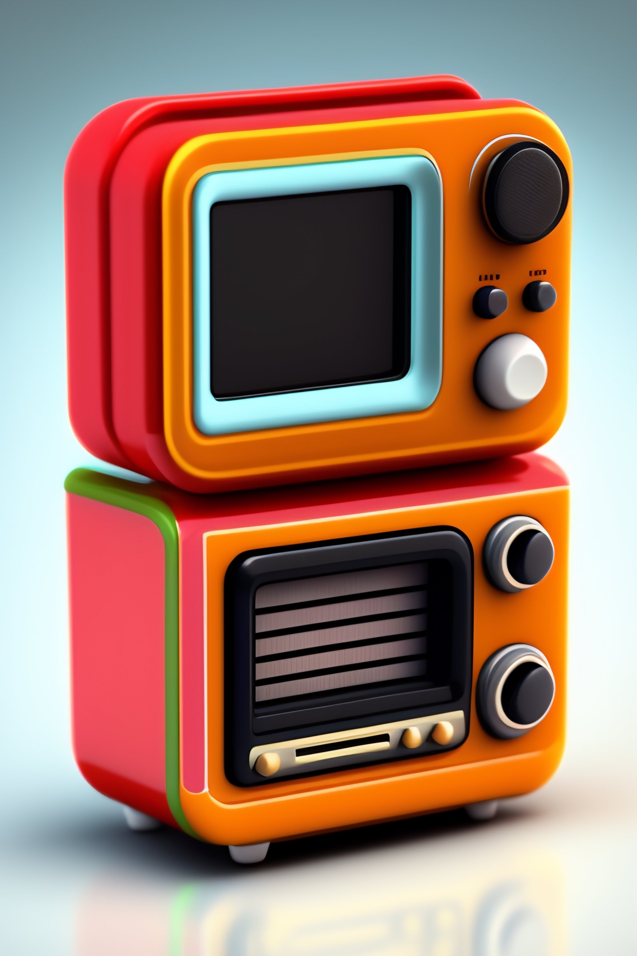 Lexica - 4D pixel retro tiny cute electronics render.