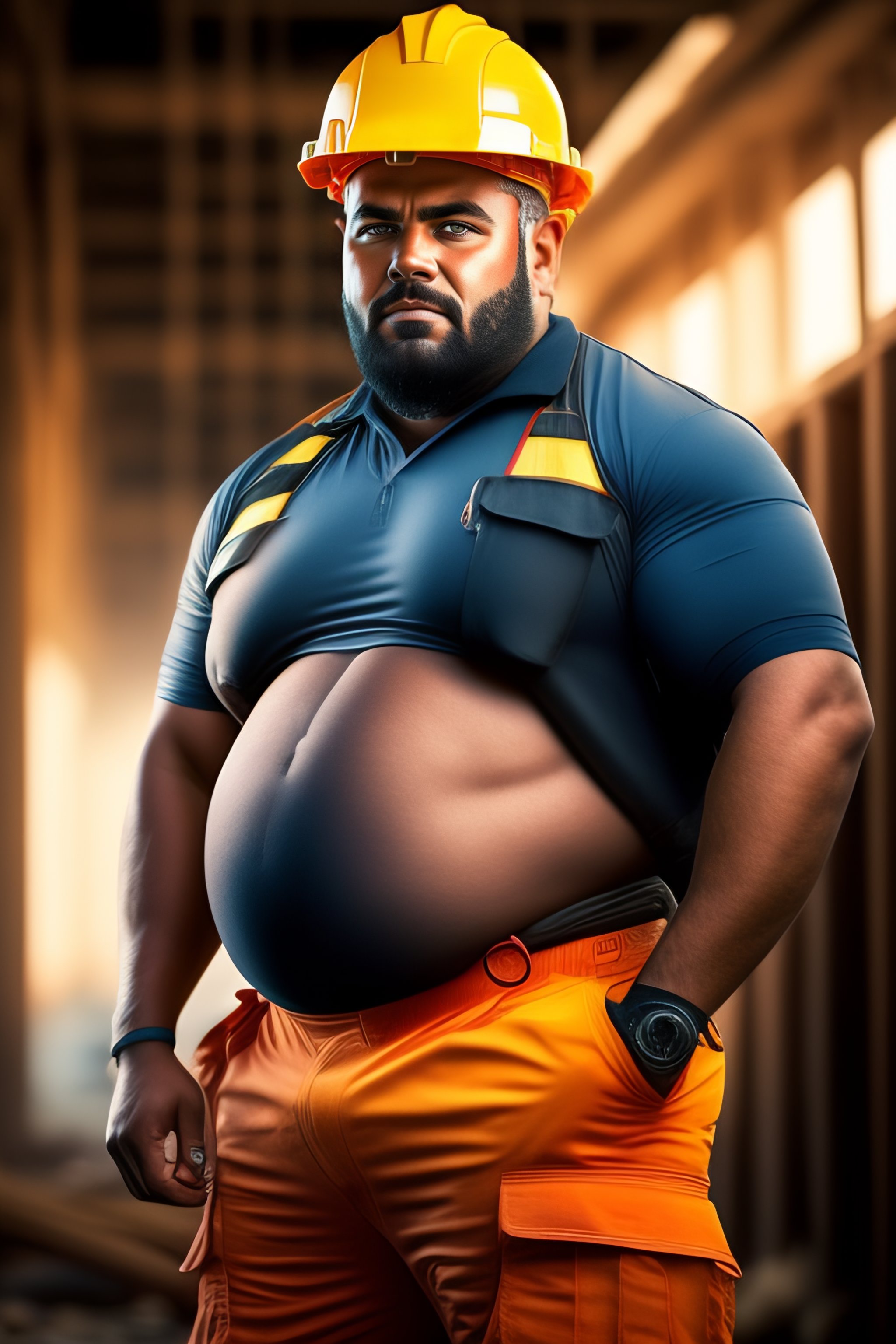 Overweight Fireman