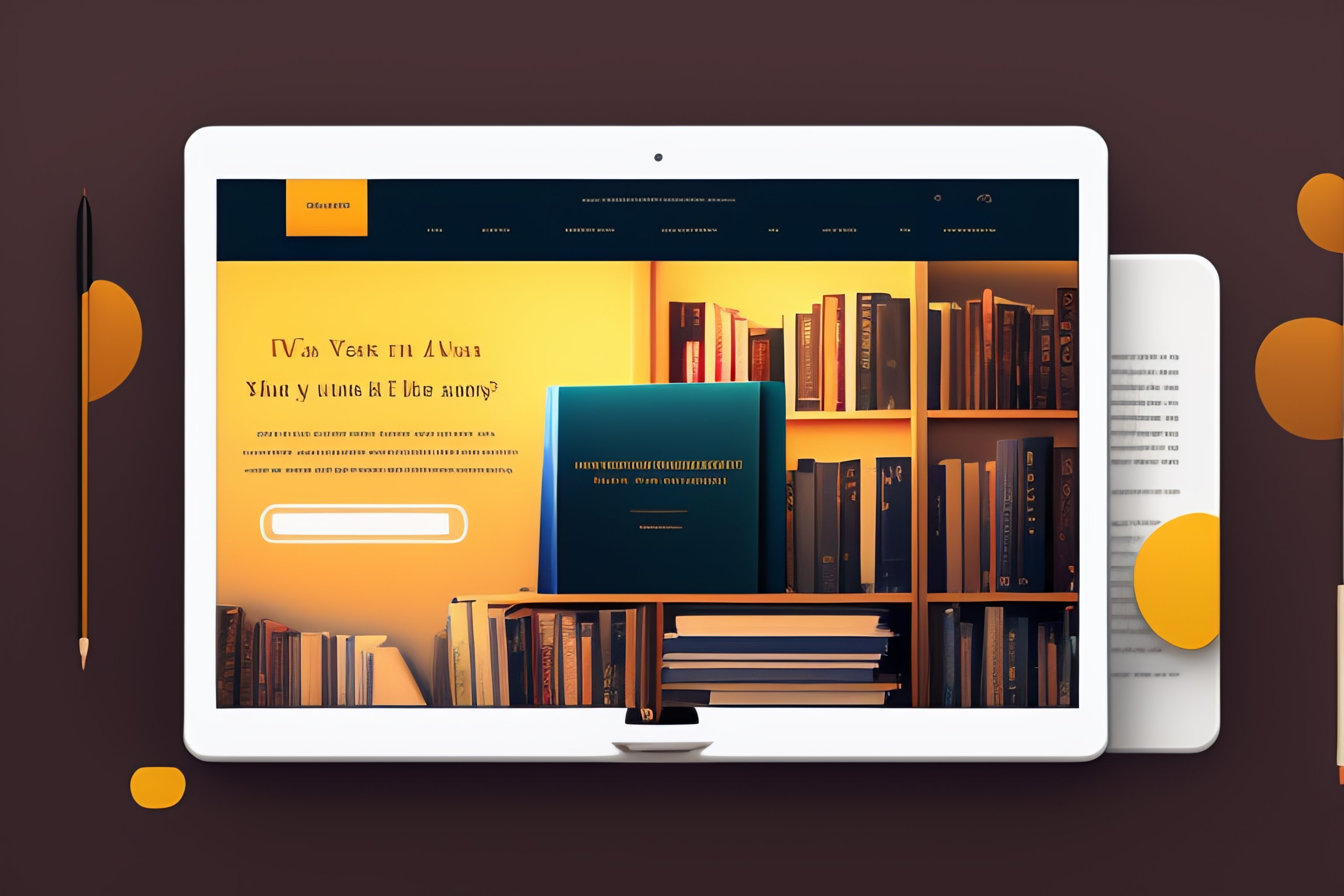 Lexica - Ui webpage for online book reading illustration