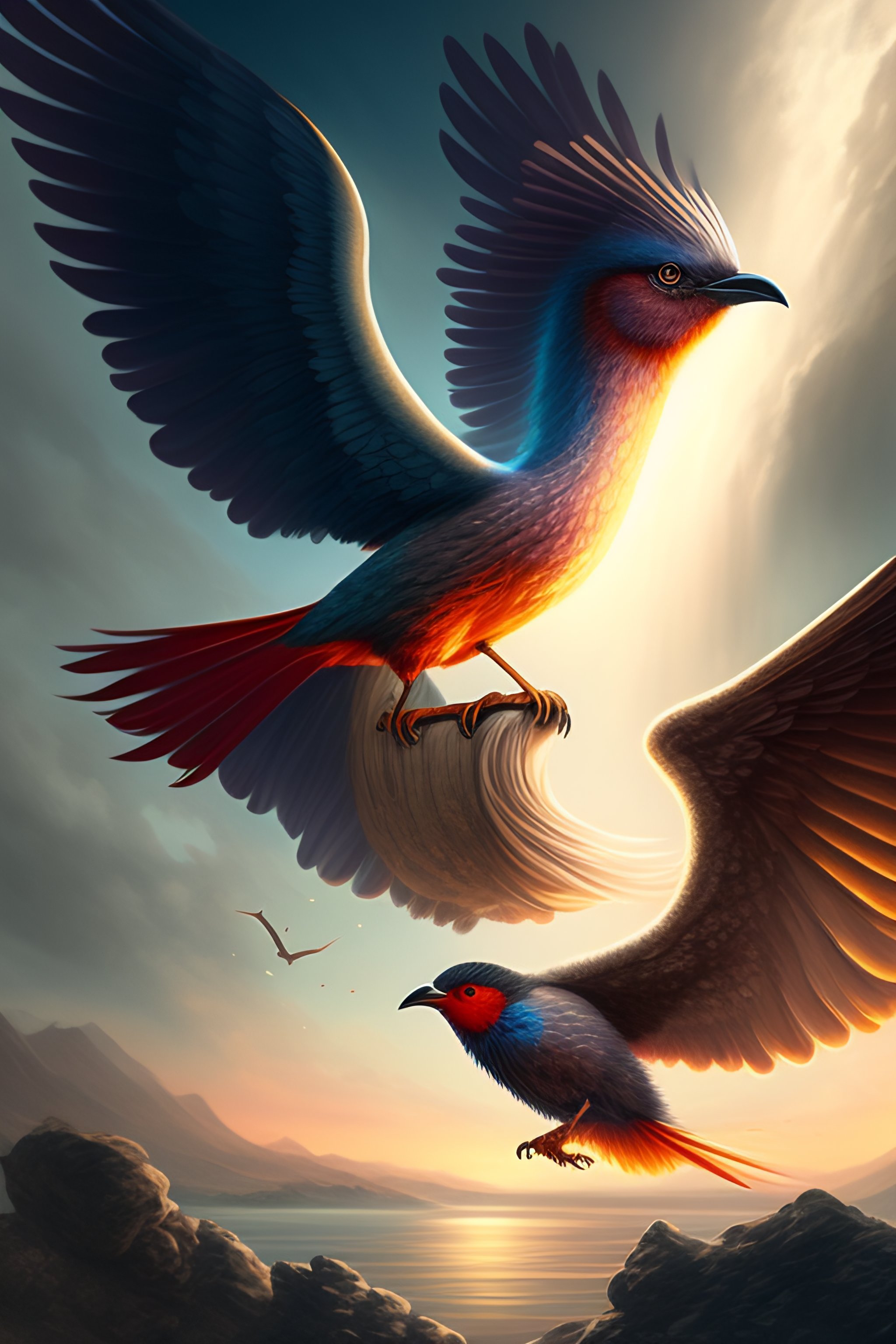 Lexica - Holy bird monster made of flesh, bone, and steel