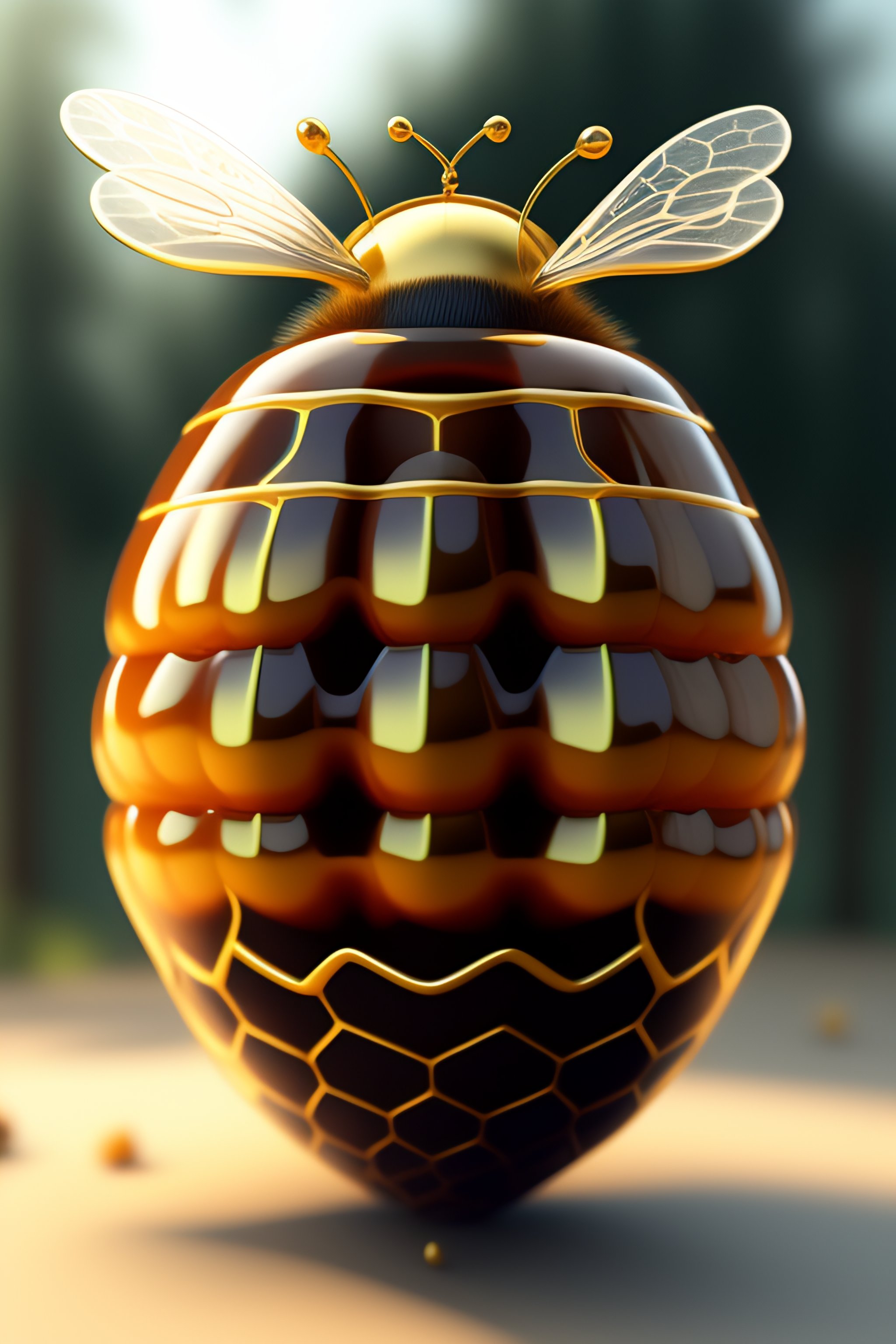 Lexica - Bee hive, digital art, realistic painting, character design, trending on artstation