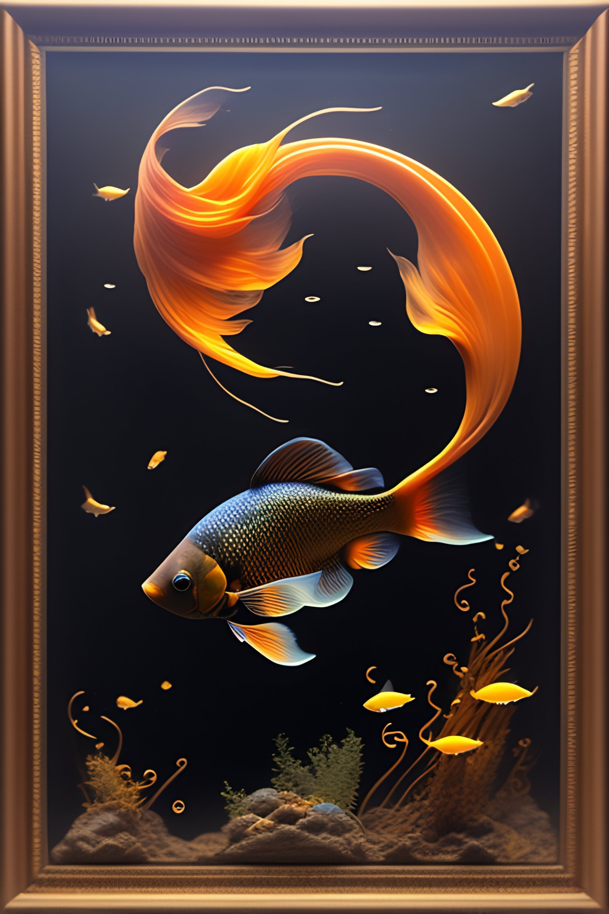 Lexica - A black moon goldfish