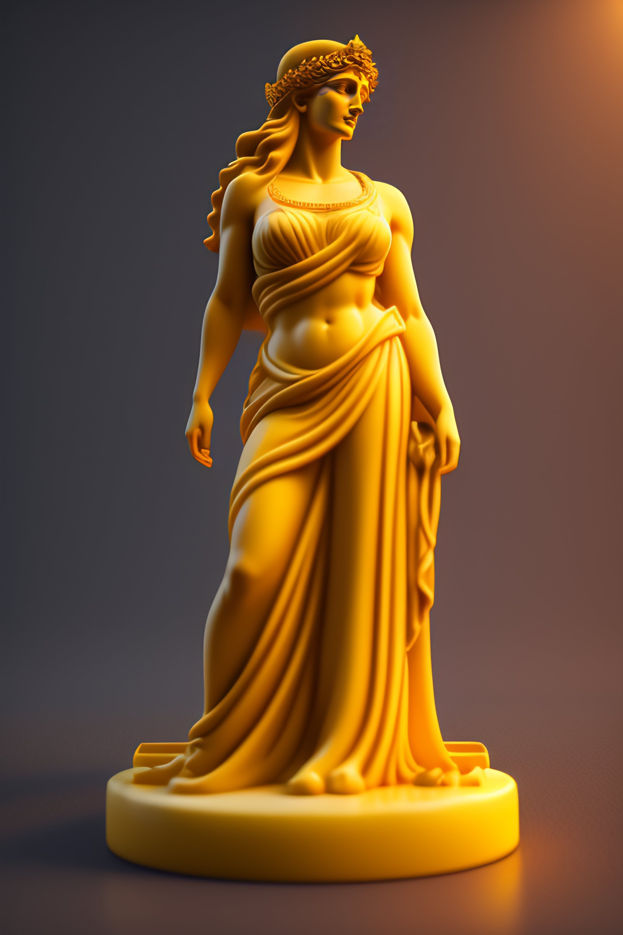 Lexica - Epicurean greek goddess full character art in clay or yellow ...