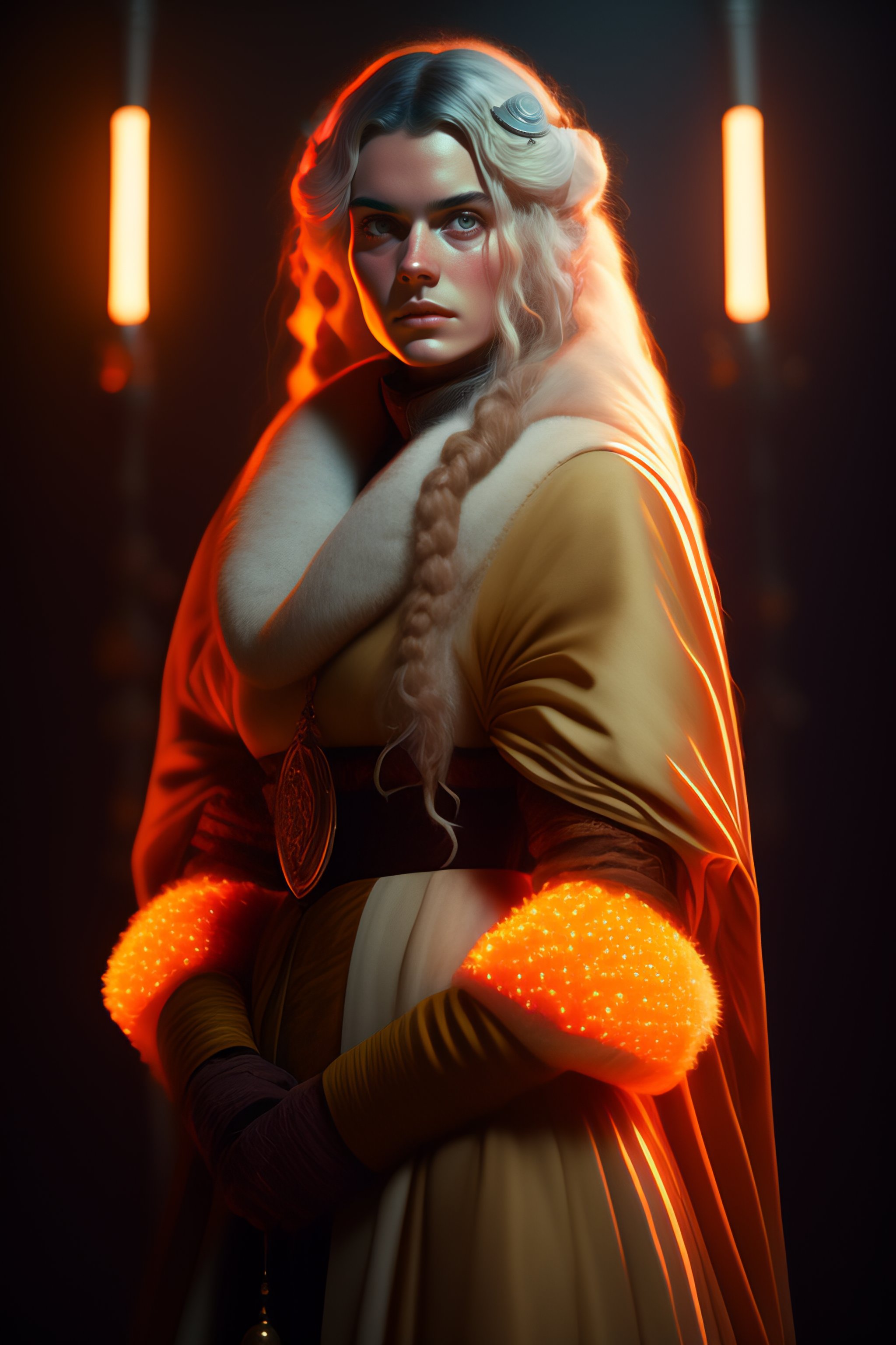 Lexica - Full body unkempt scruffy sleepless female cleric with choppy ...