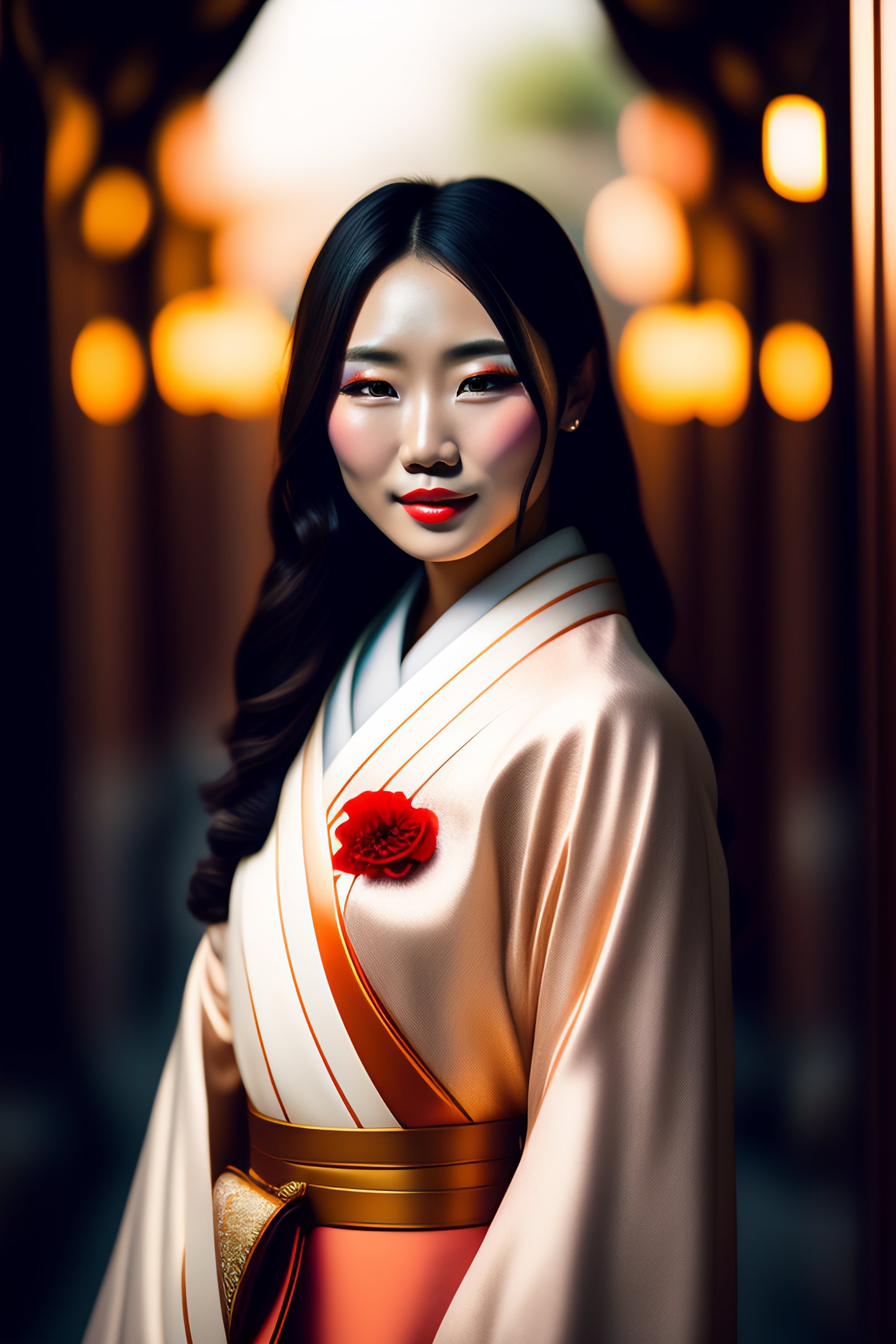 Lexica - Portrait of a stunningly beautiful, young, japanese geisha ...