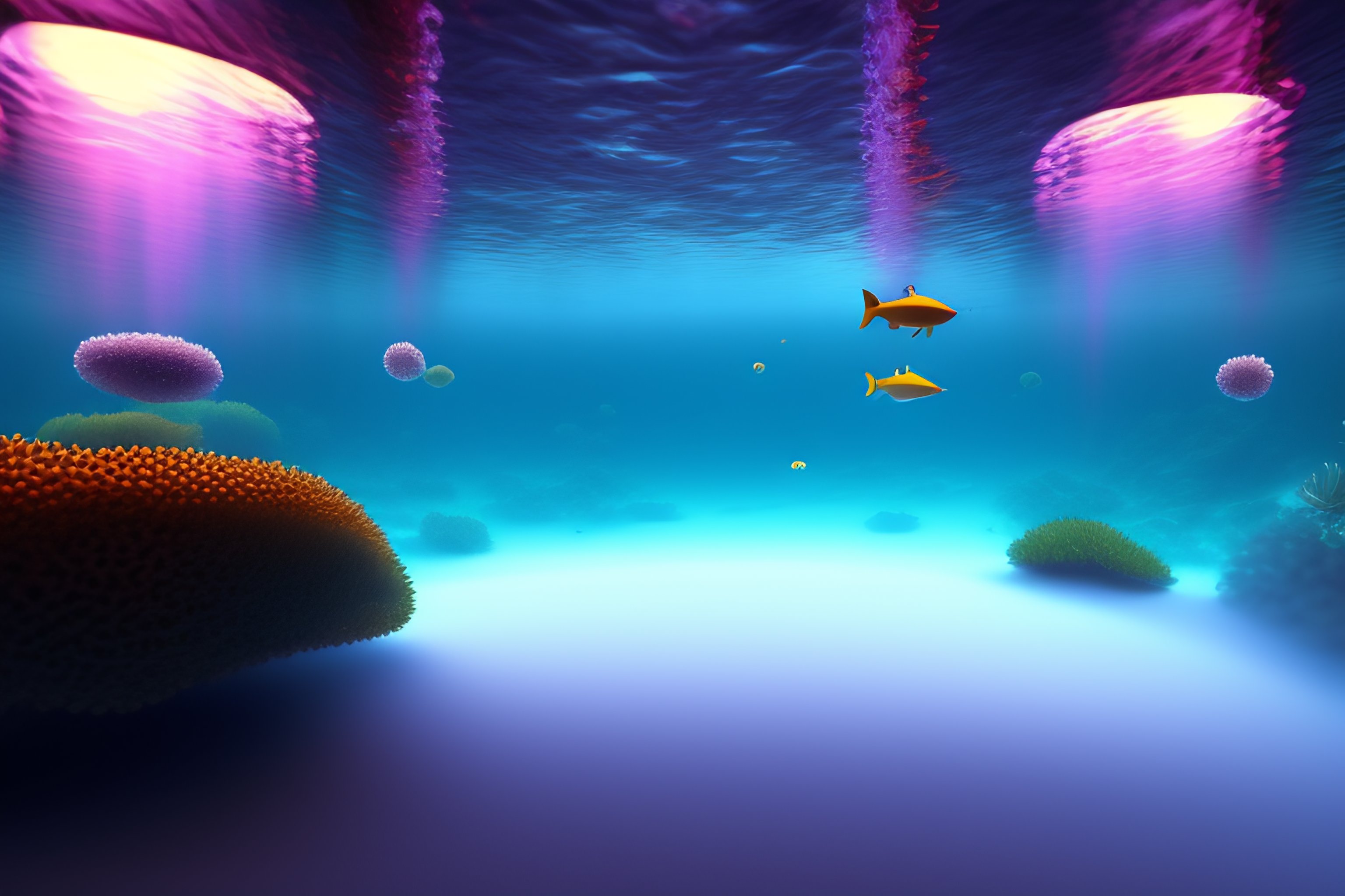 Lexica - Organic cellular molecular underwater environment with viruses ...
