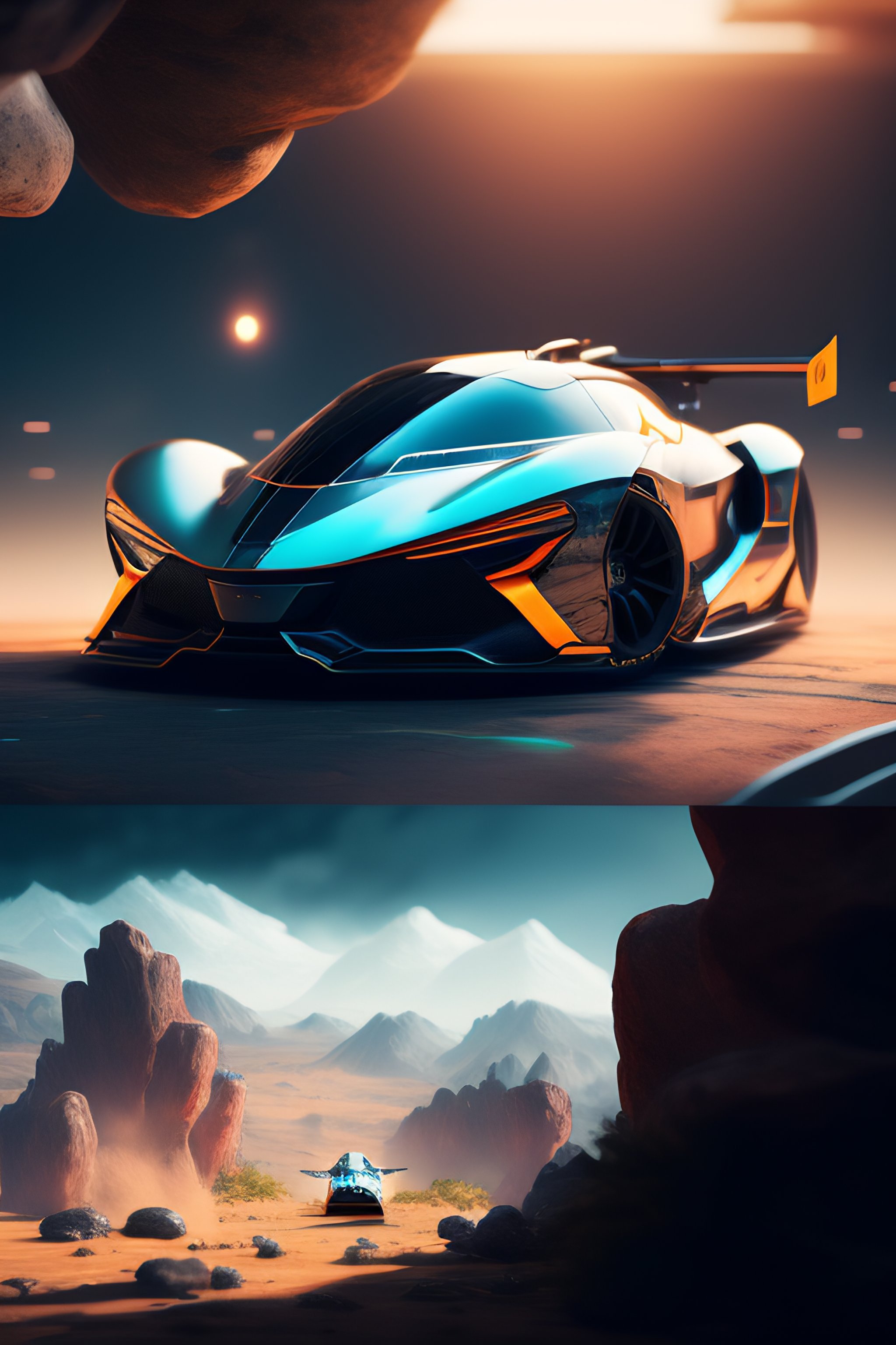 Lexica - Highly detailed futuristic cars racing in space, league of ...