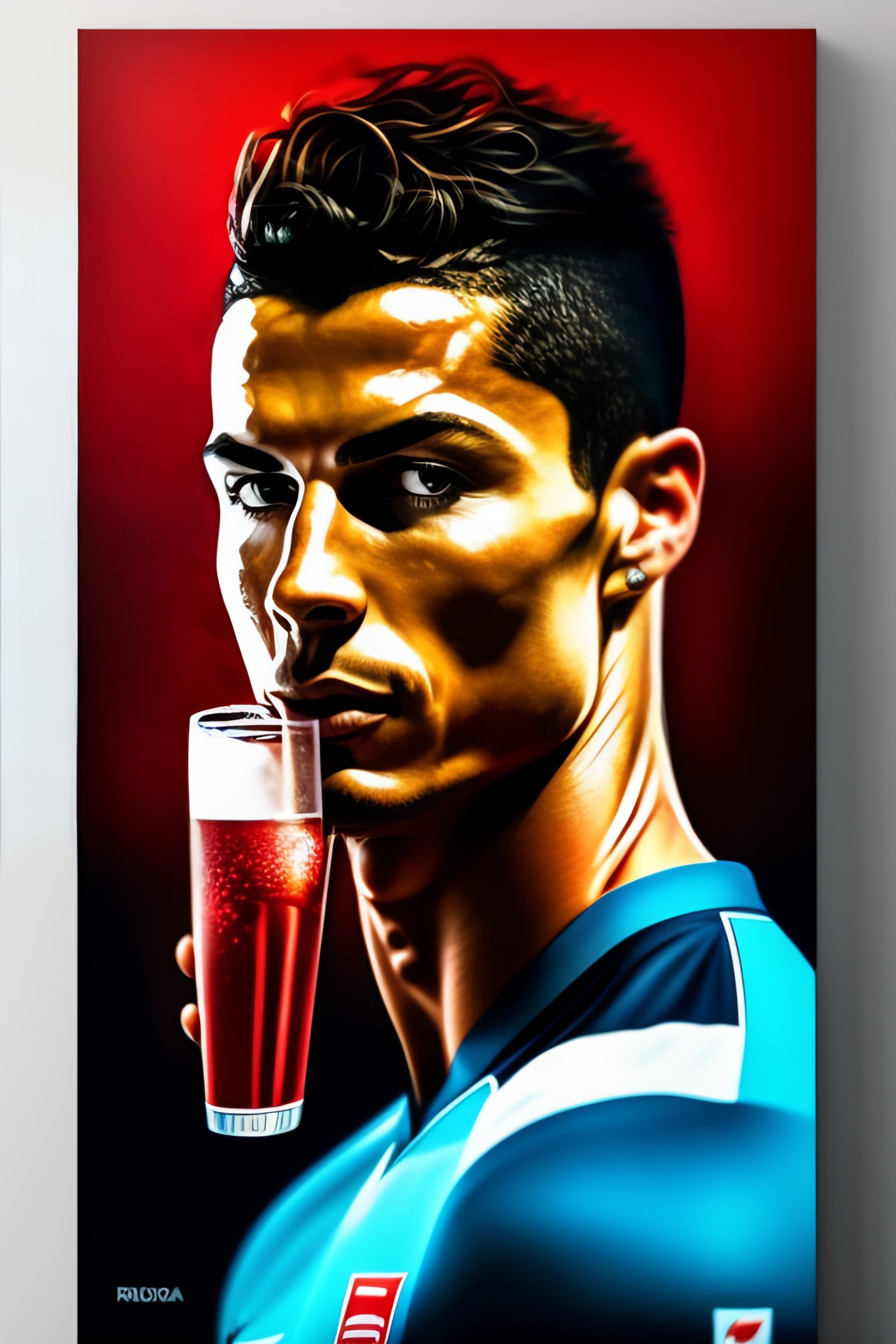 Lexica - Cristiano Ronaldo with coke in hand