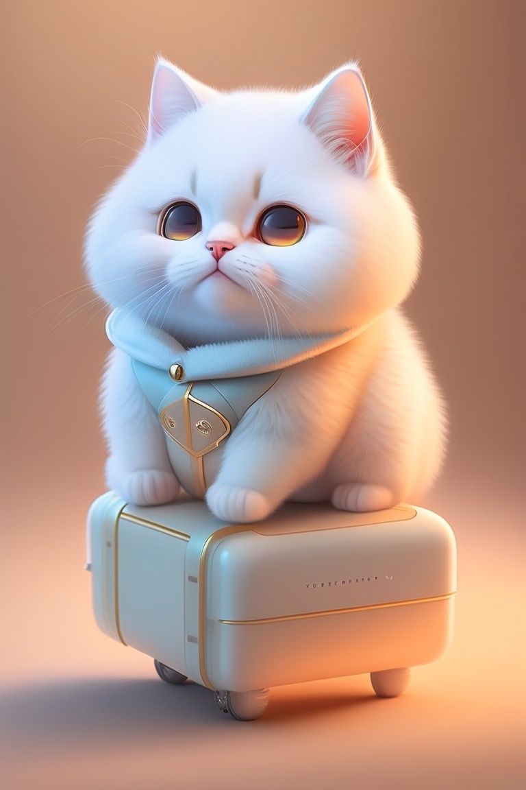 Lexica - Cute and adorable cartoon anthropomorphic baby white cat in ...