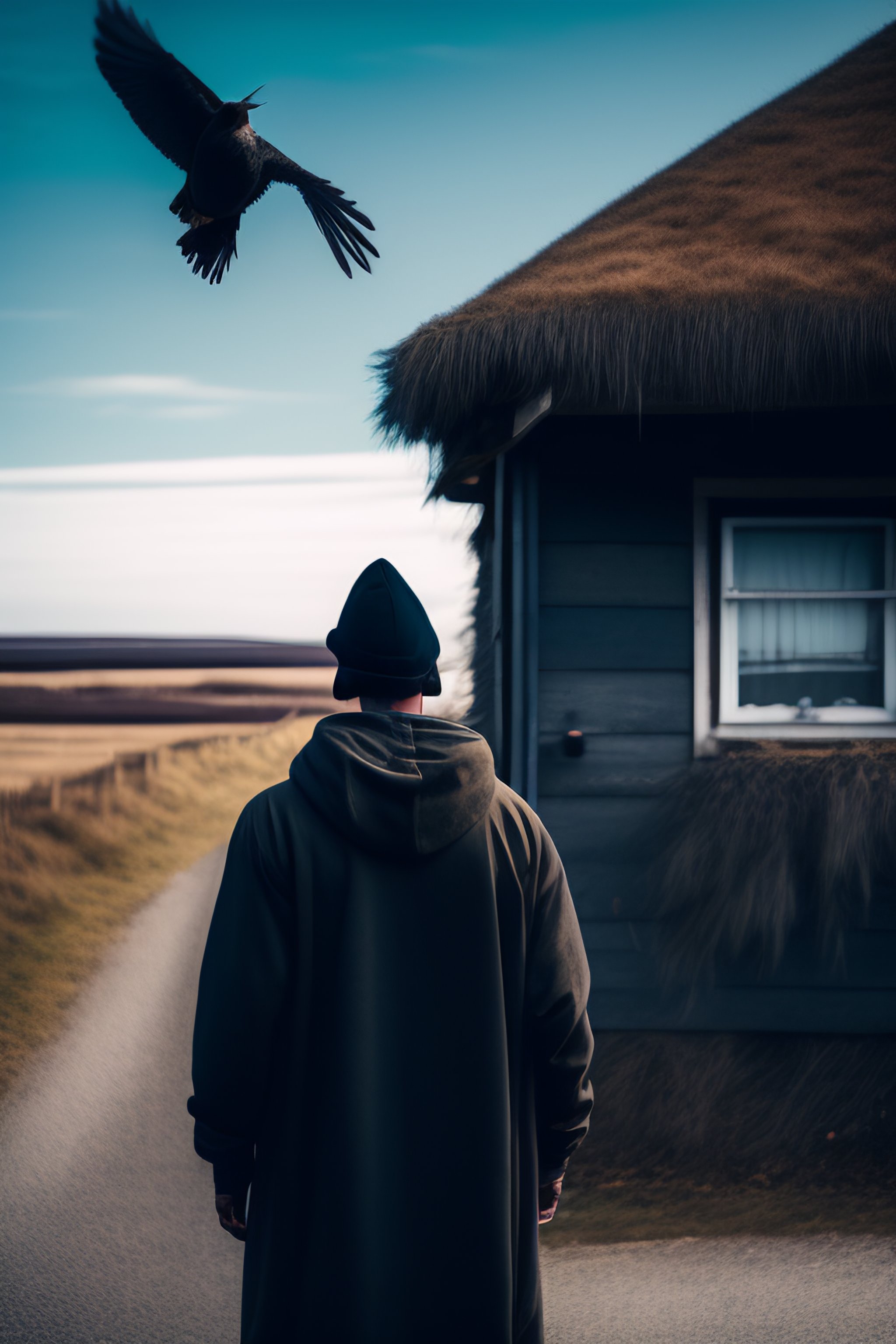 Lexica - Vertical film shot, junkie guy, wearing a hooded sweatshirt on ...