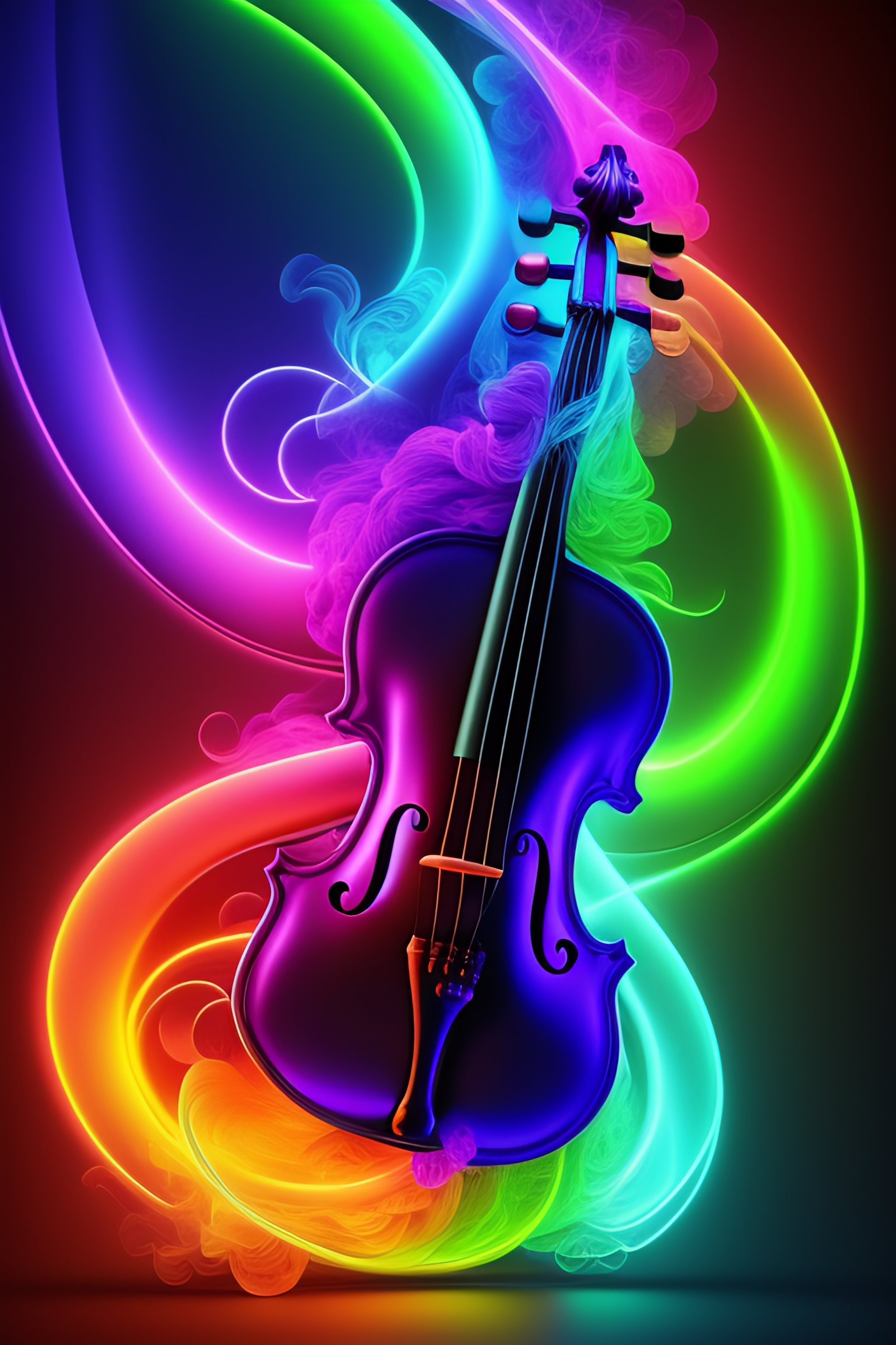 Rainbow Colored Violins