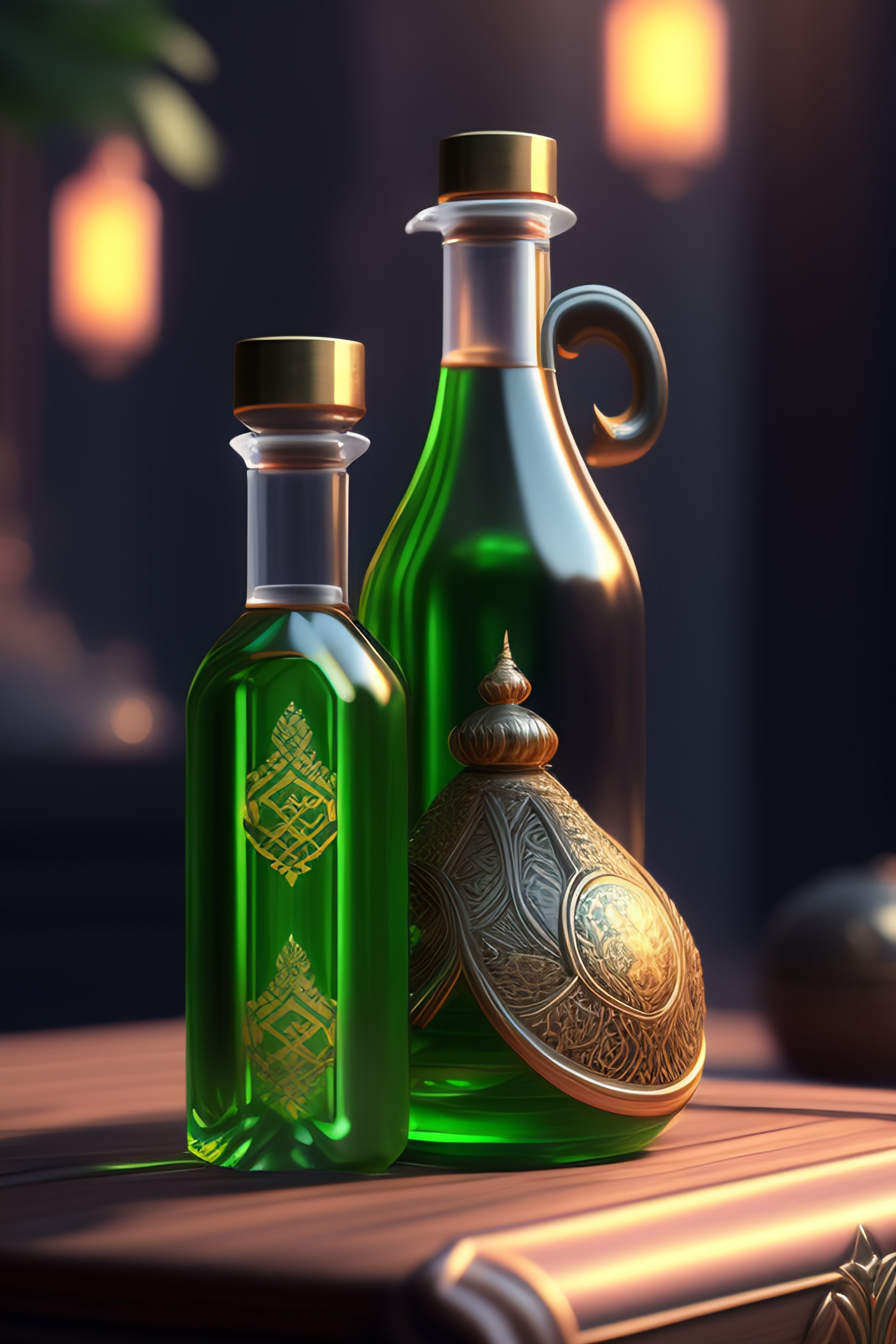 Lexica - Concept art; video game potions; intricate elegant bottles ...
