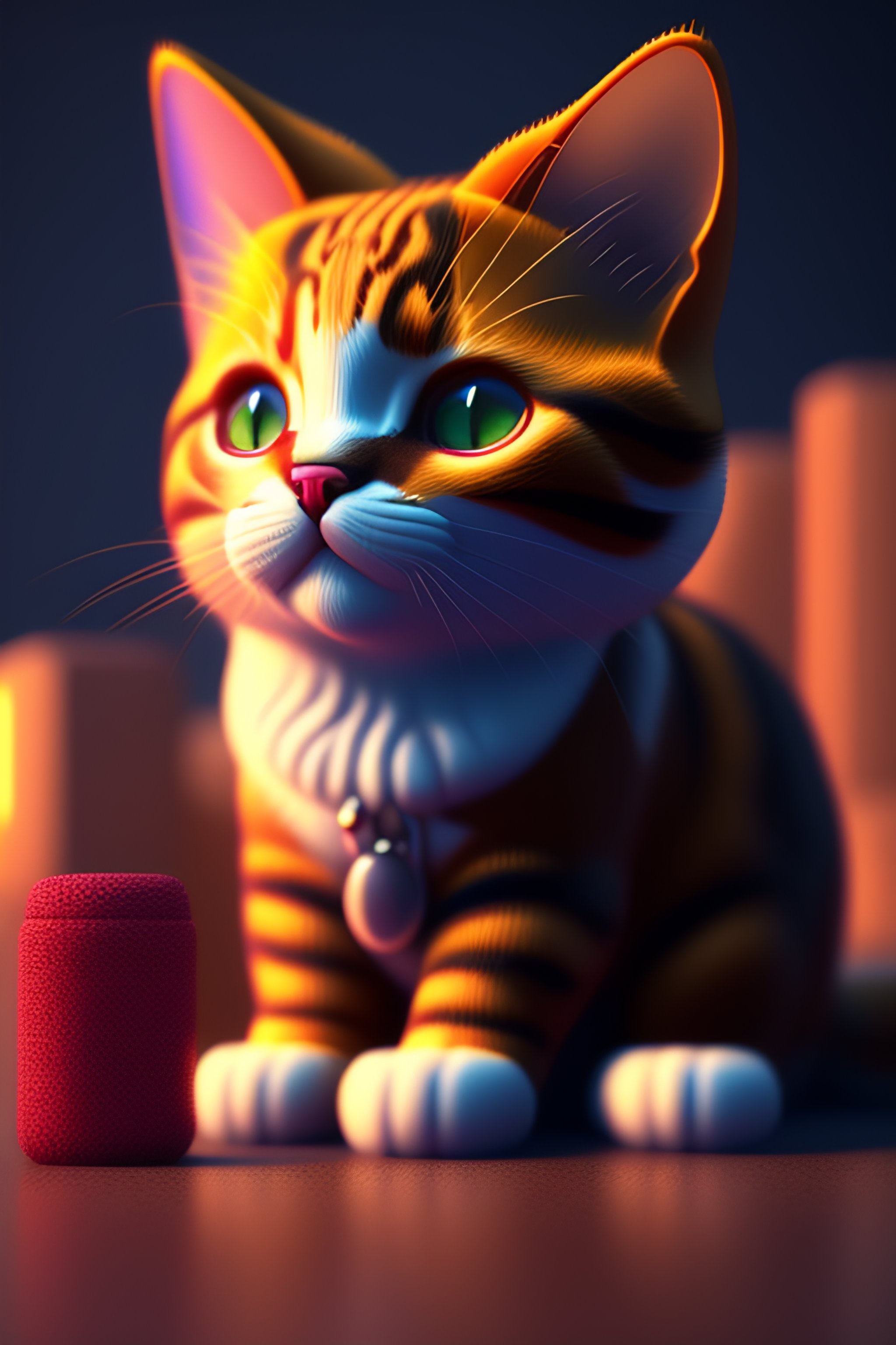 Lexica - Detailed logo cat, unreal engine voxel render, video games ...