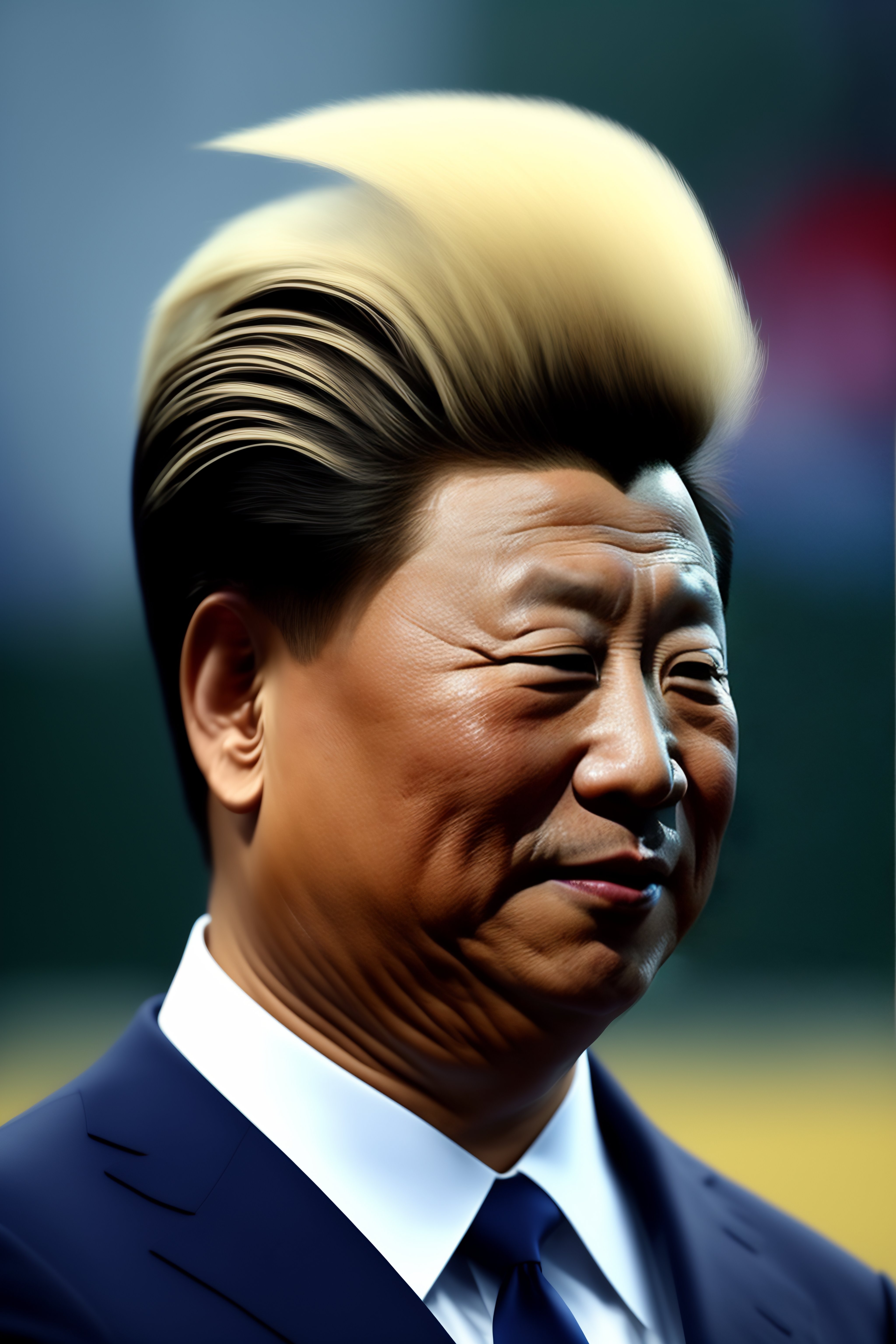 Lexica - Xi President's hair like donald trump's hair