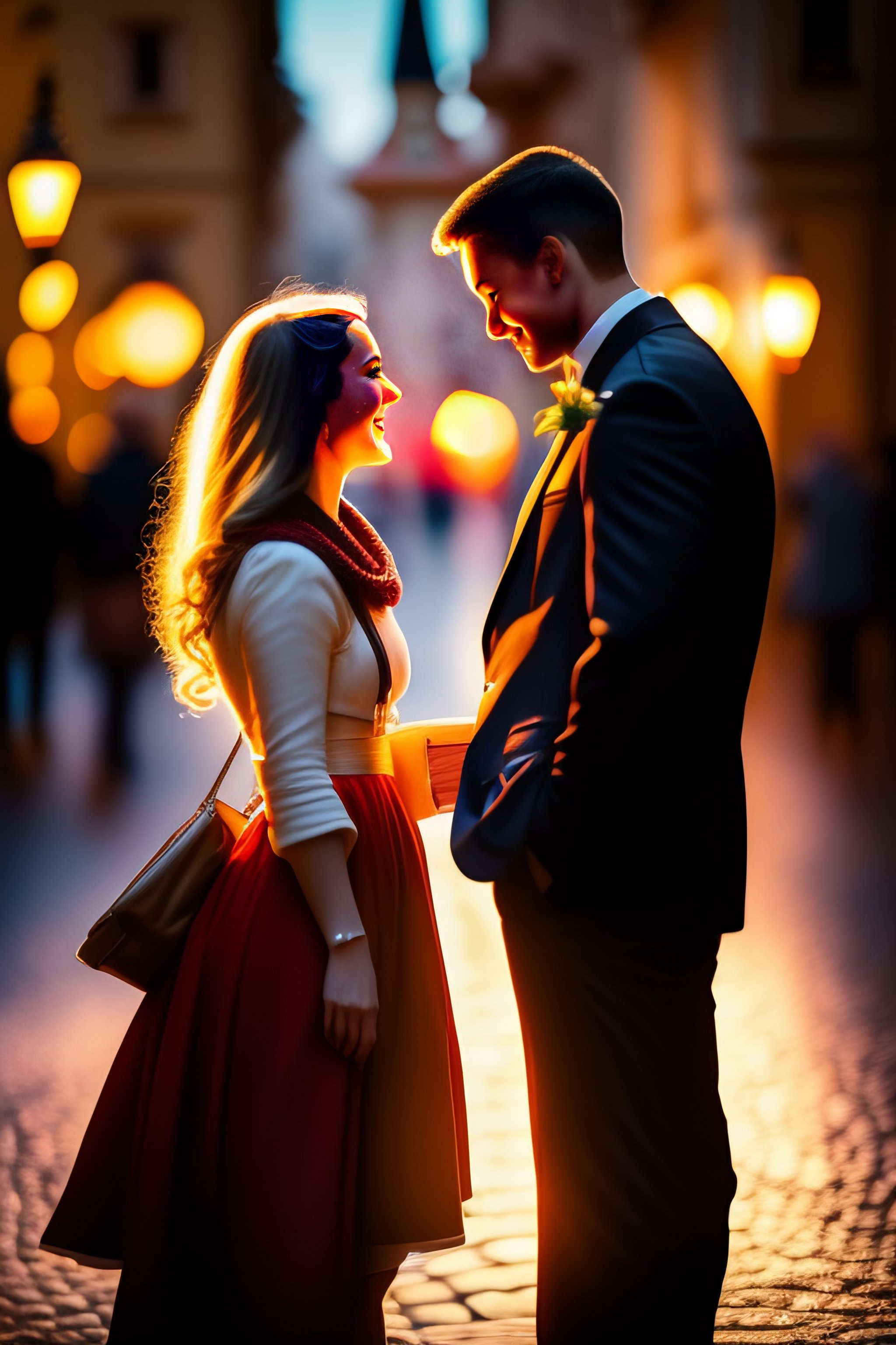 Lexica - High boy and short girl in their 20's having fun in Prague ...