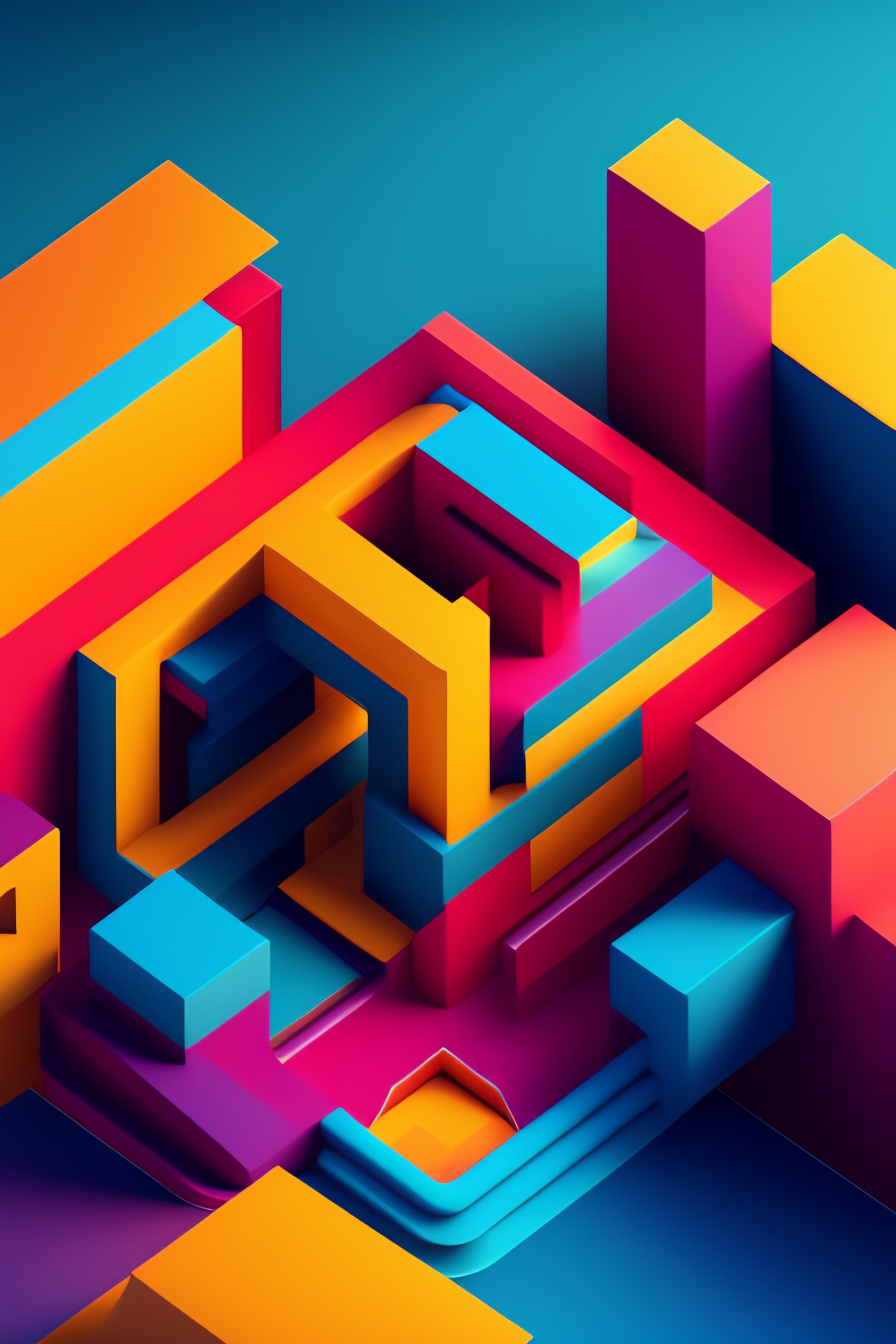 Lexica - 3d geometric shapes, vibrant colors, unsplash wallpaper ...