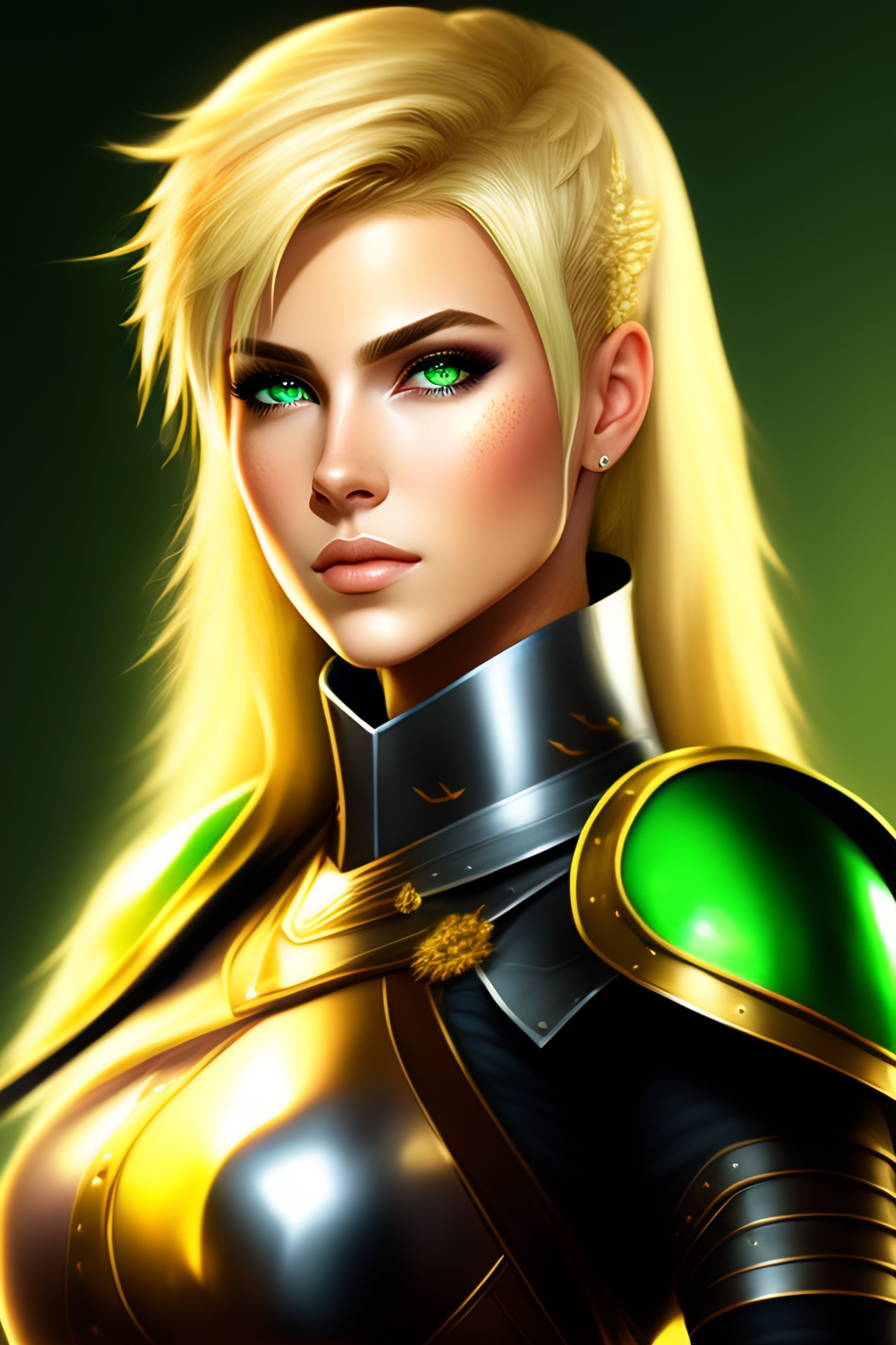 Lexica - Young adult female, leather armour, blonde hair, pixie cut ...