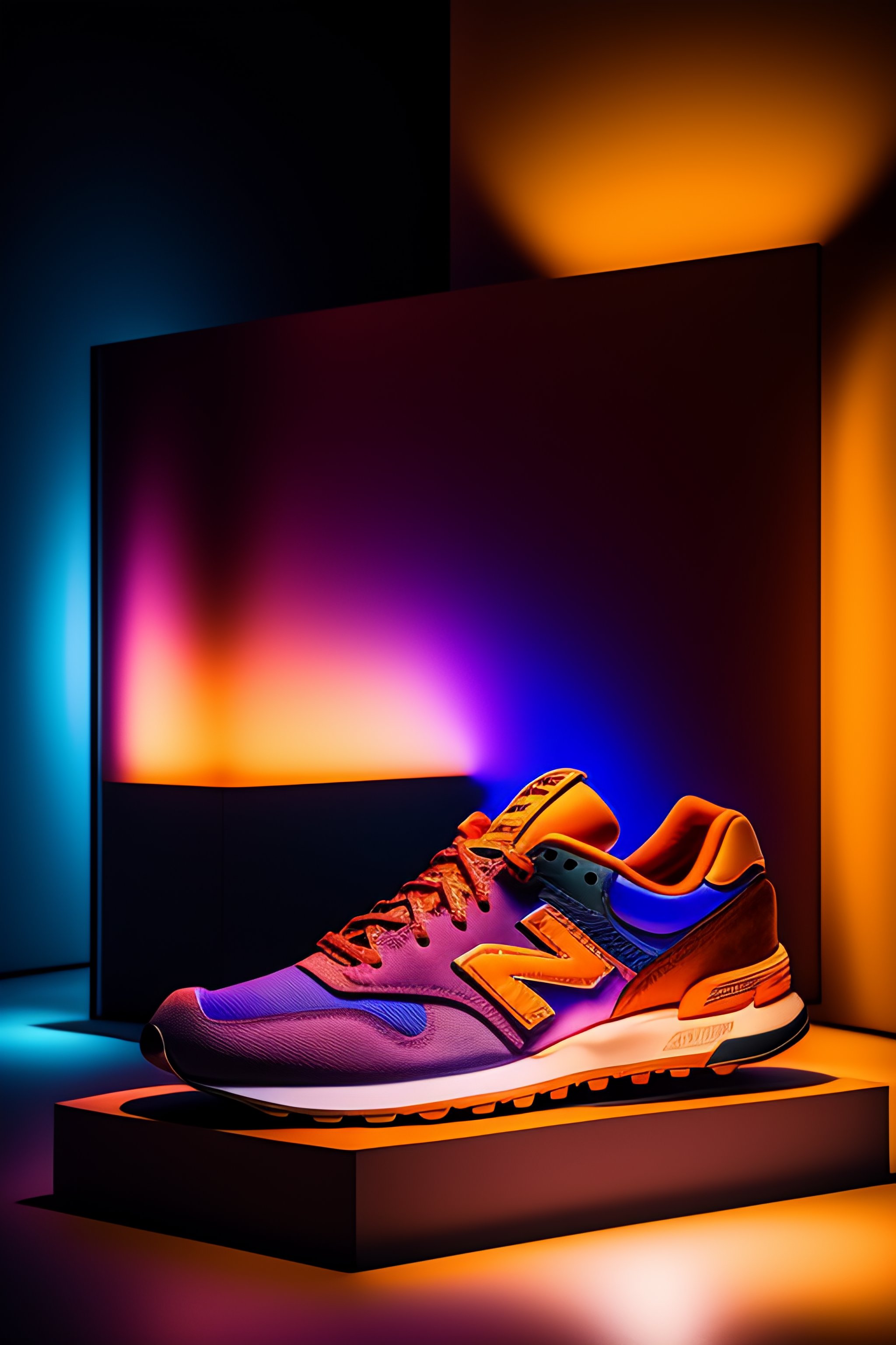 Lexica - A photo of new balance sneakers beautiful gradient lighting in ...