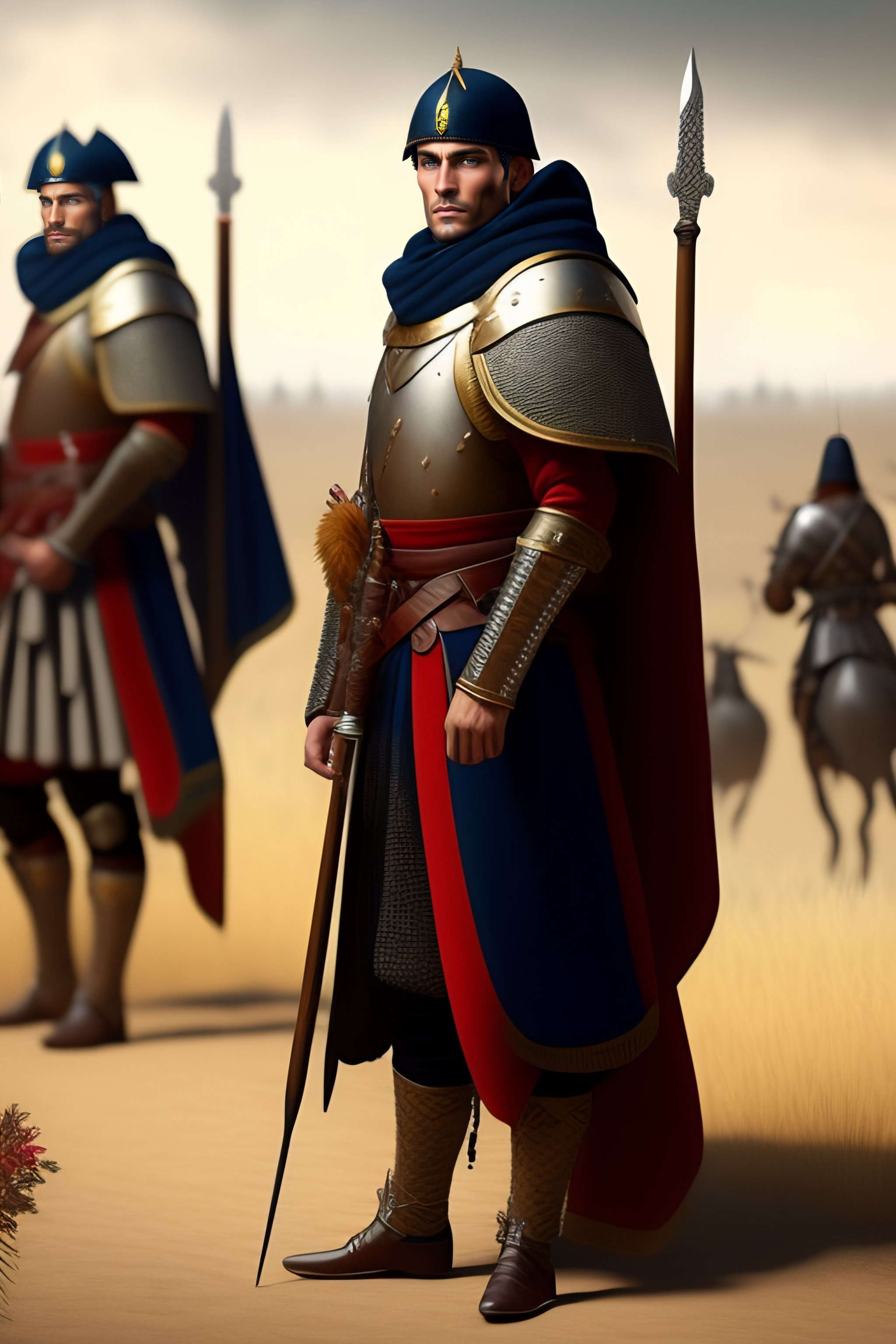 Lexica - Medieval soldiers with current weapons::realistic