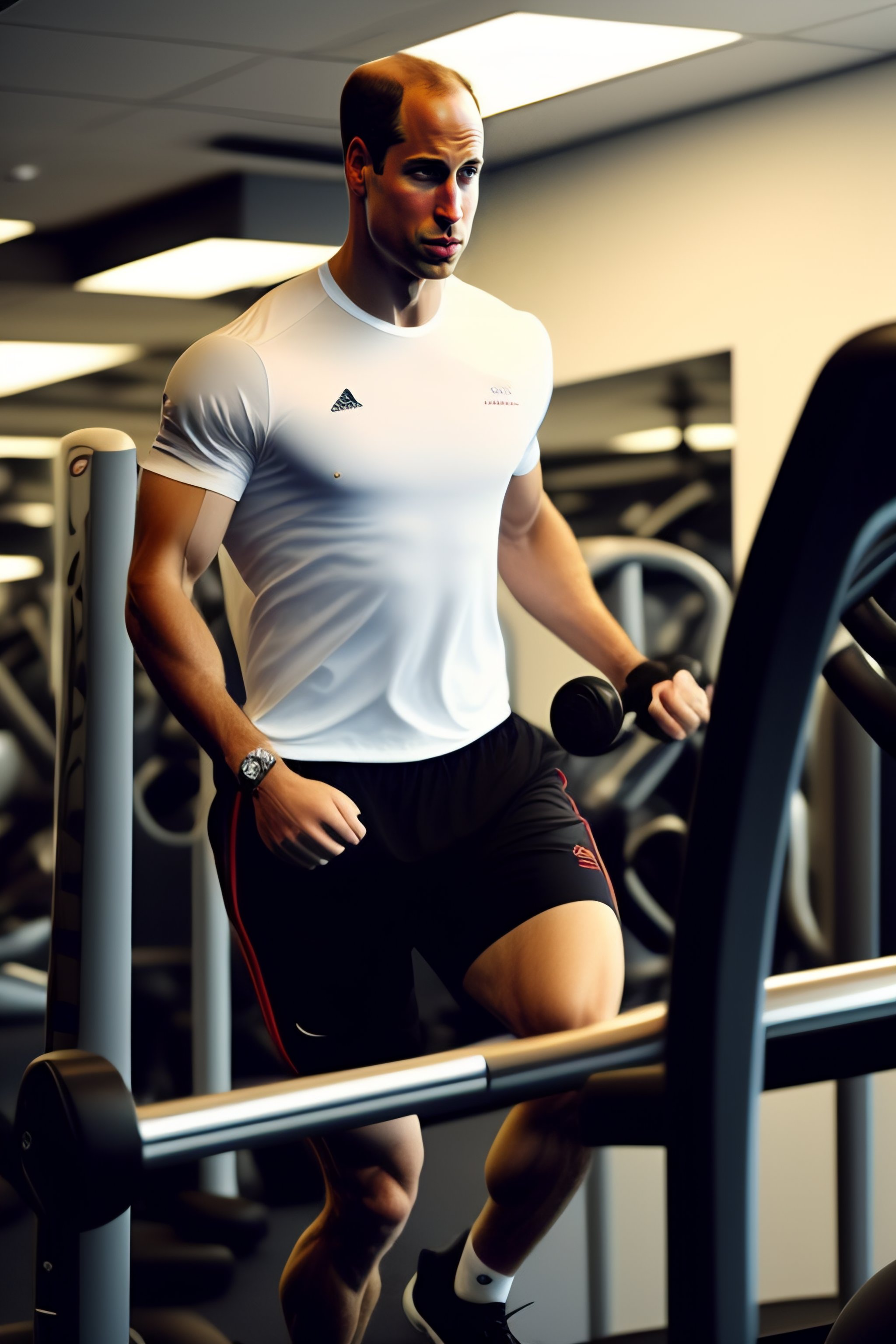 Lexica - Prince William working out at the gym