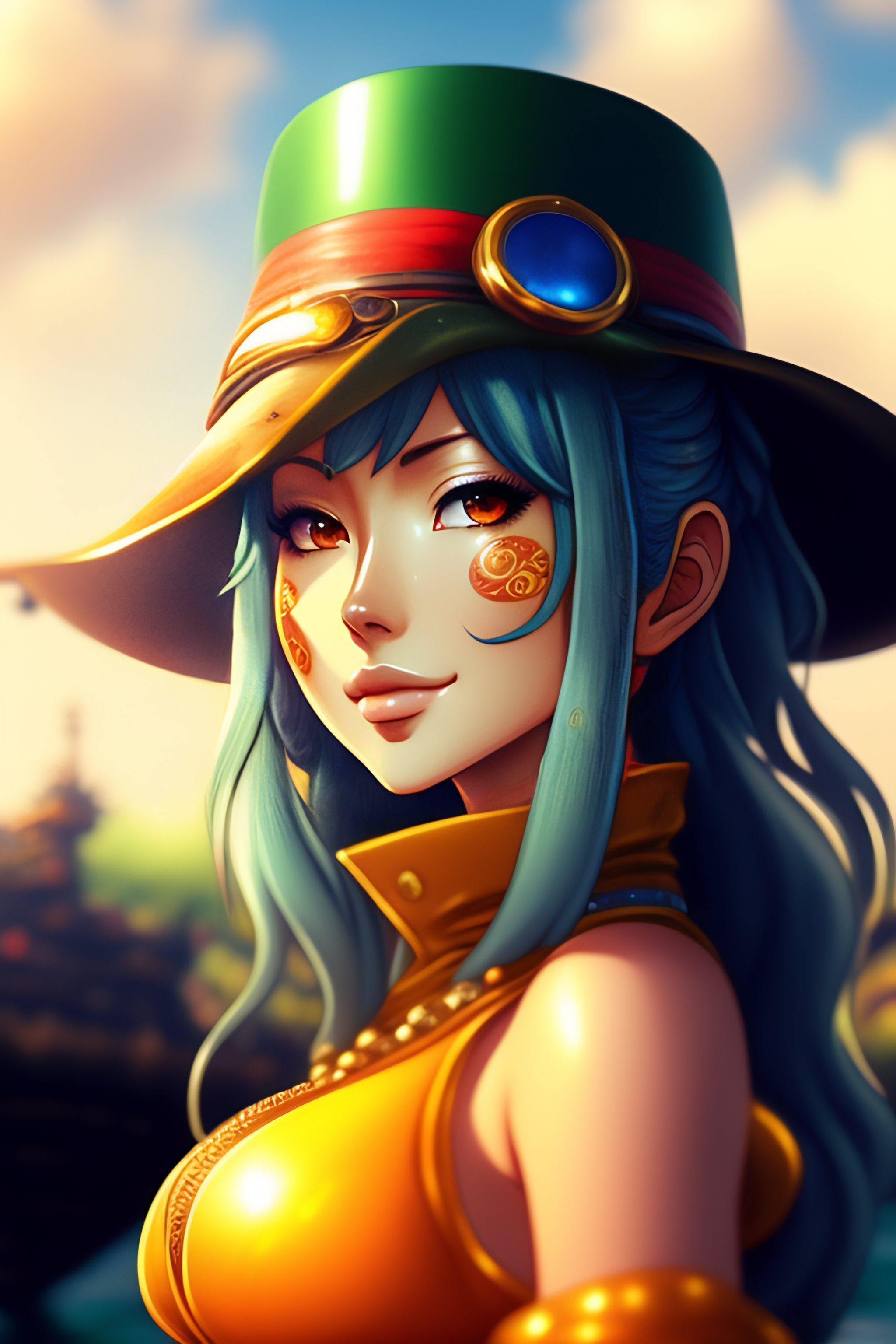 Lexica - Nami, one piece, eiichiro oda, studio ghibli, steampunk, 4k ...