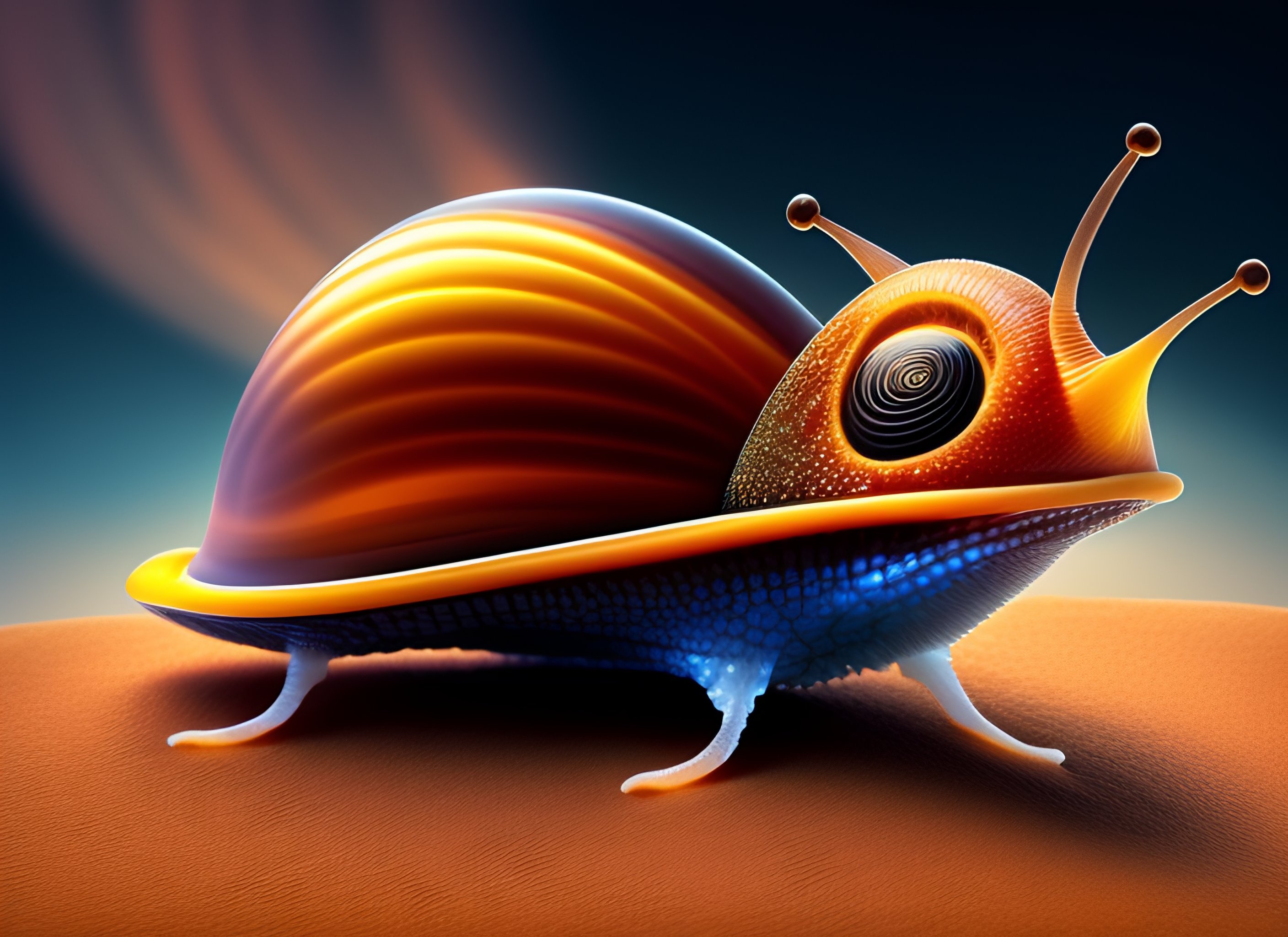 Lexica - Snail in the shape of a space ship