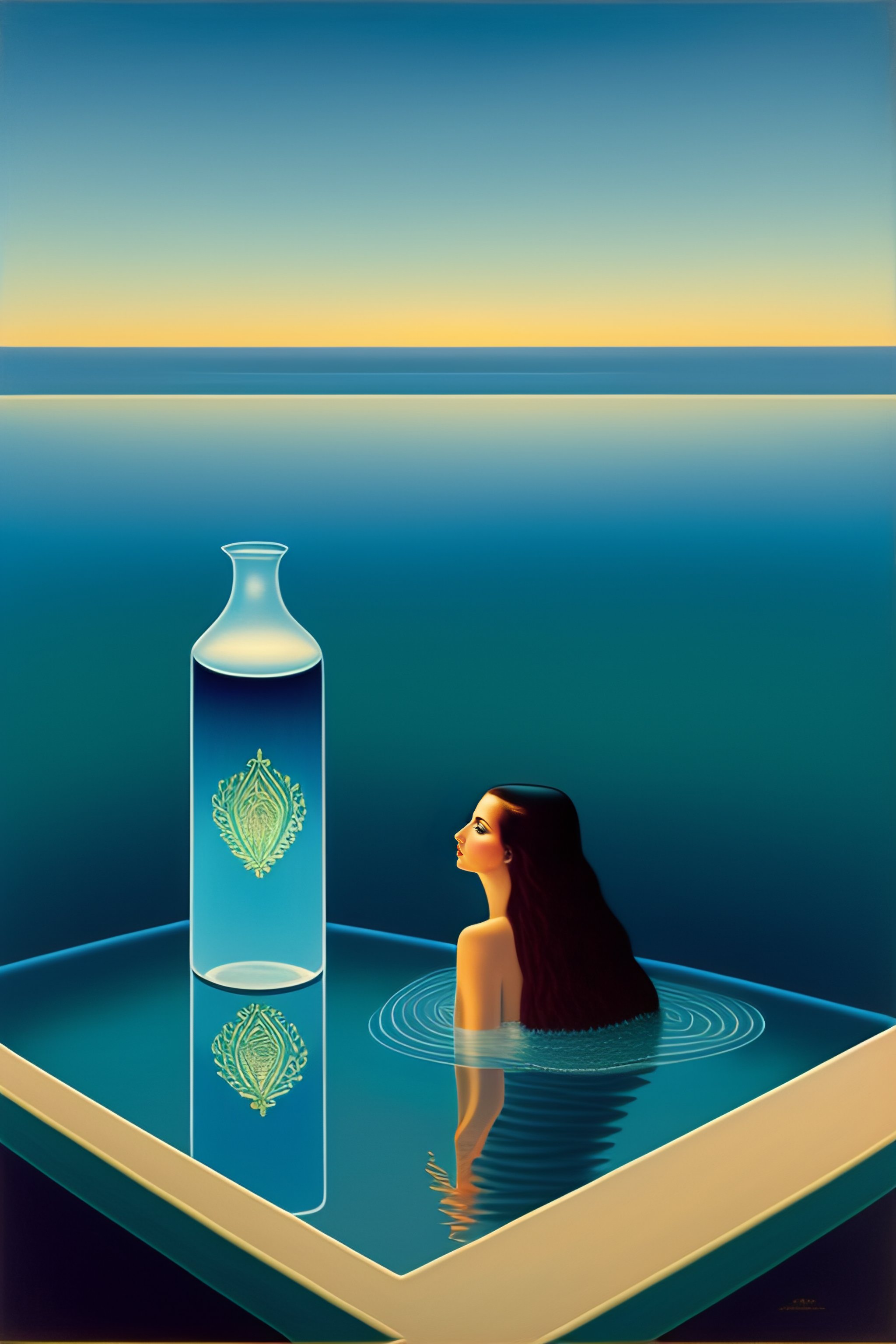 Lexica - The Star card shows a mermaid kneeling at the edge of a small ...