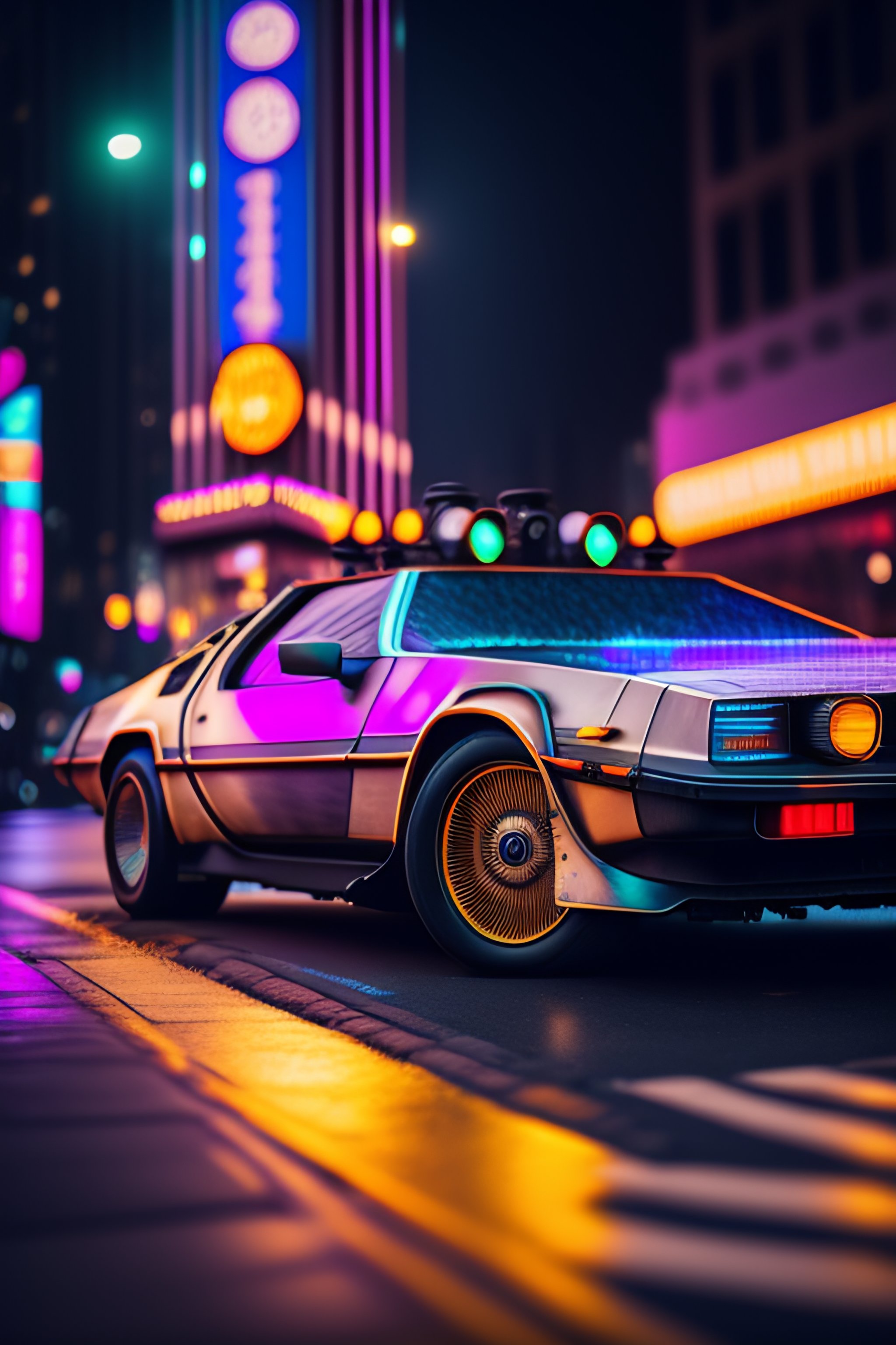 Lexica - Photorealistic delorean time Maschine Steam Punk Style on time ...