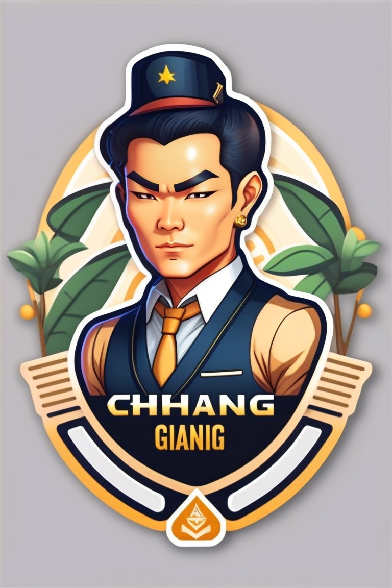 Lexica - Cute cartoon of Chang Gang sticker, anime style, solid ...