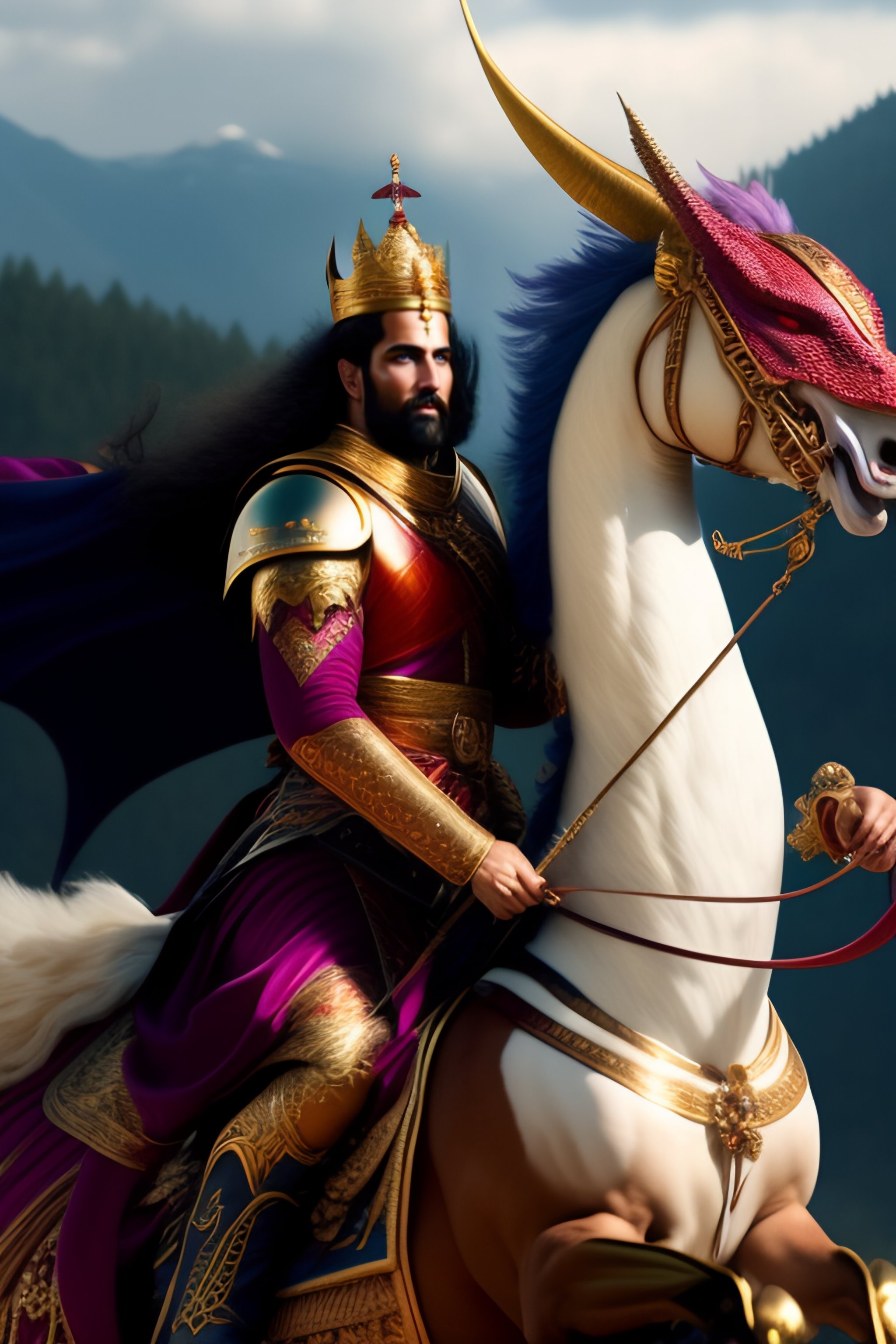 Lexica - KING BALTASAR ridding a dragon