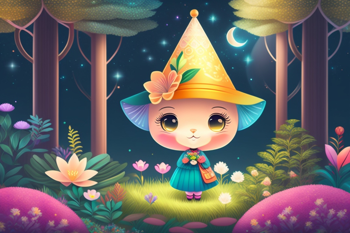 Lexica - An illustration of the enchanted forest, with tall, lush trees ...