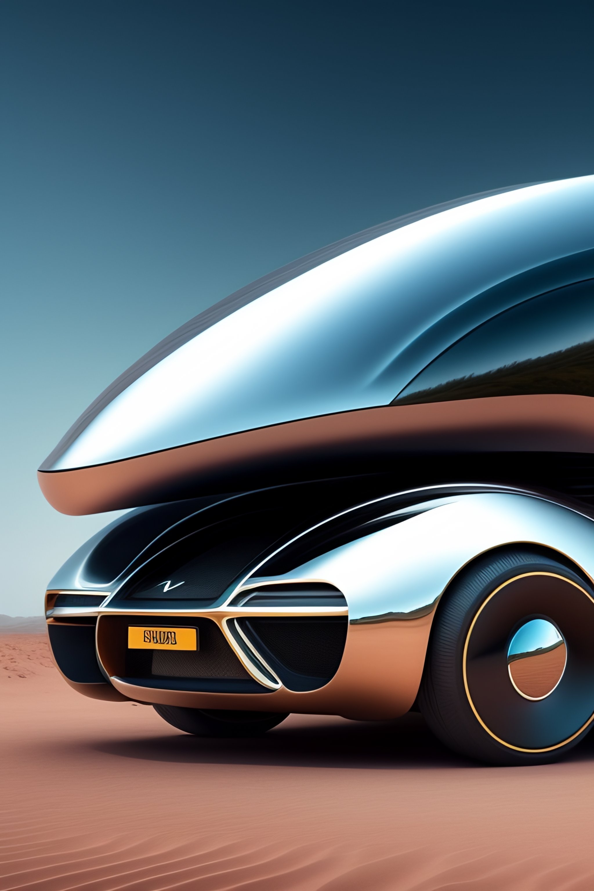 Lexica - A futuristic car moved by hydrogen