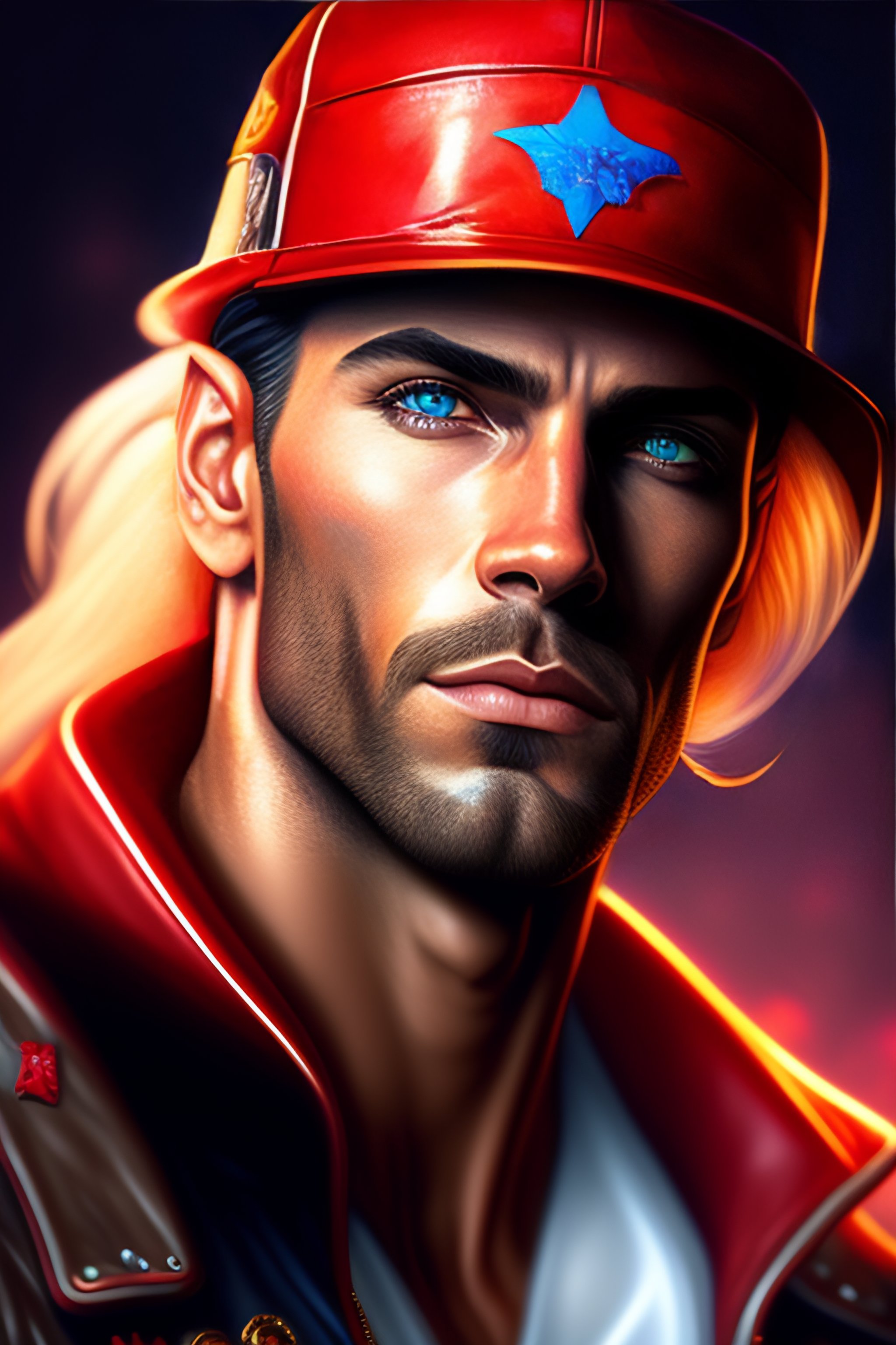 Lexica - An extremely psychedelic portrait of a Terry bogard, surreal ...
