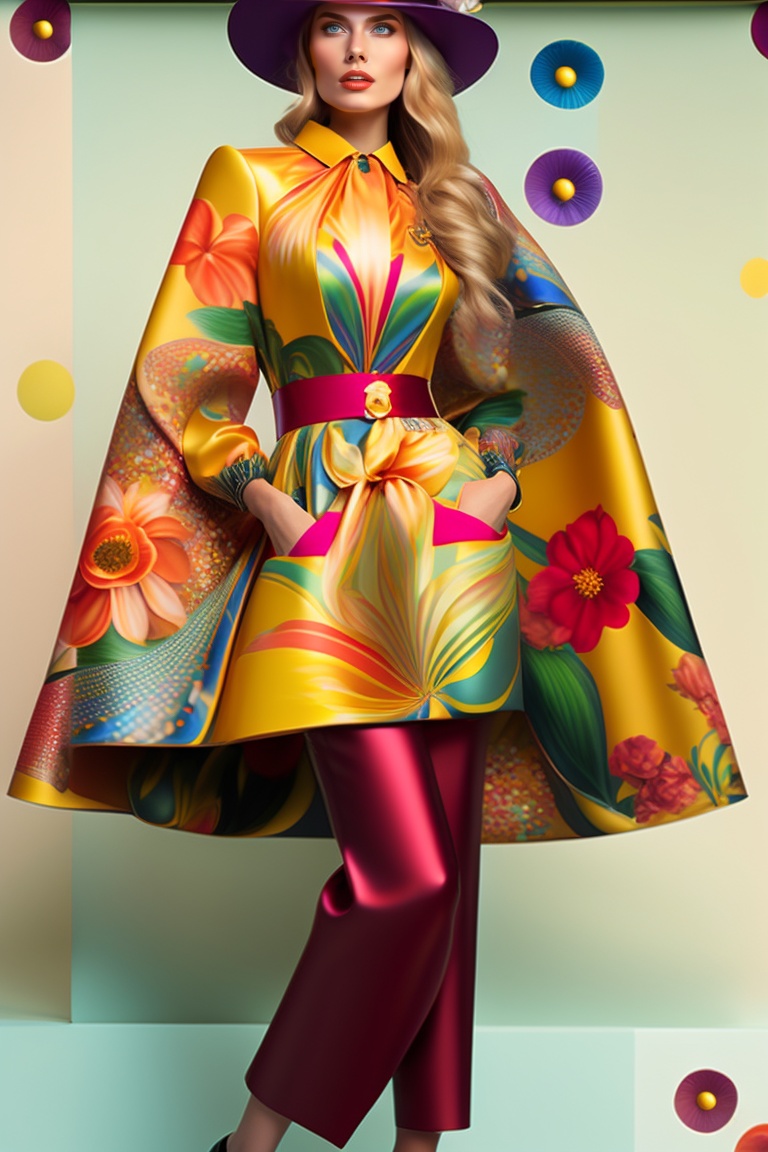 Lexica - Retro Revival, retro style, 1970, Disco style, clothing flower ...