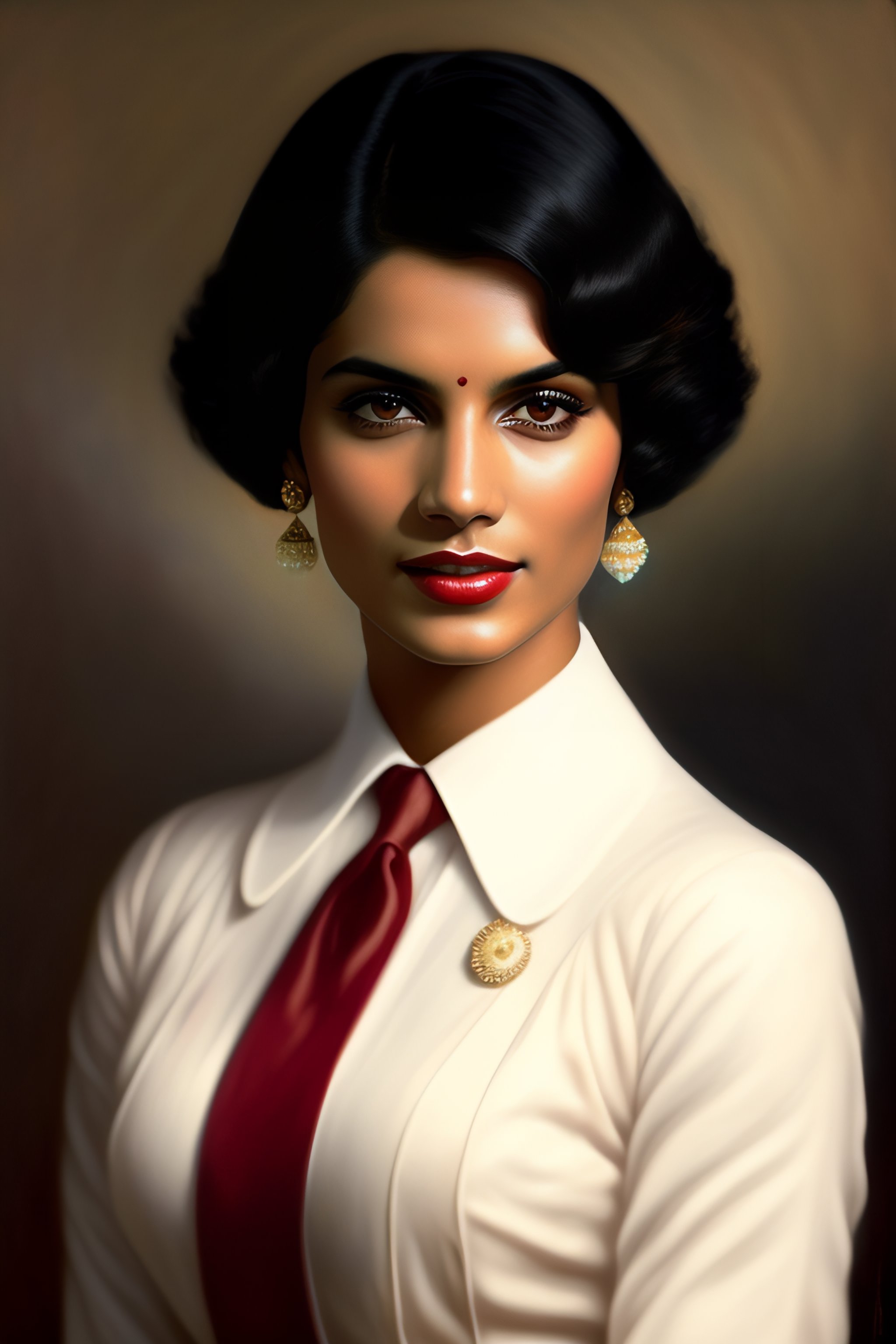 Lexica - Anglo-Indian woman in early 30s, short black hair, exquisite ...