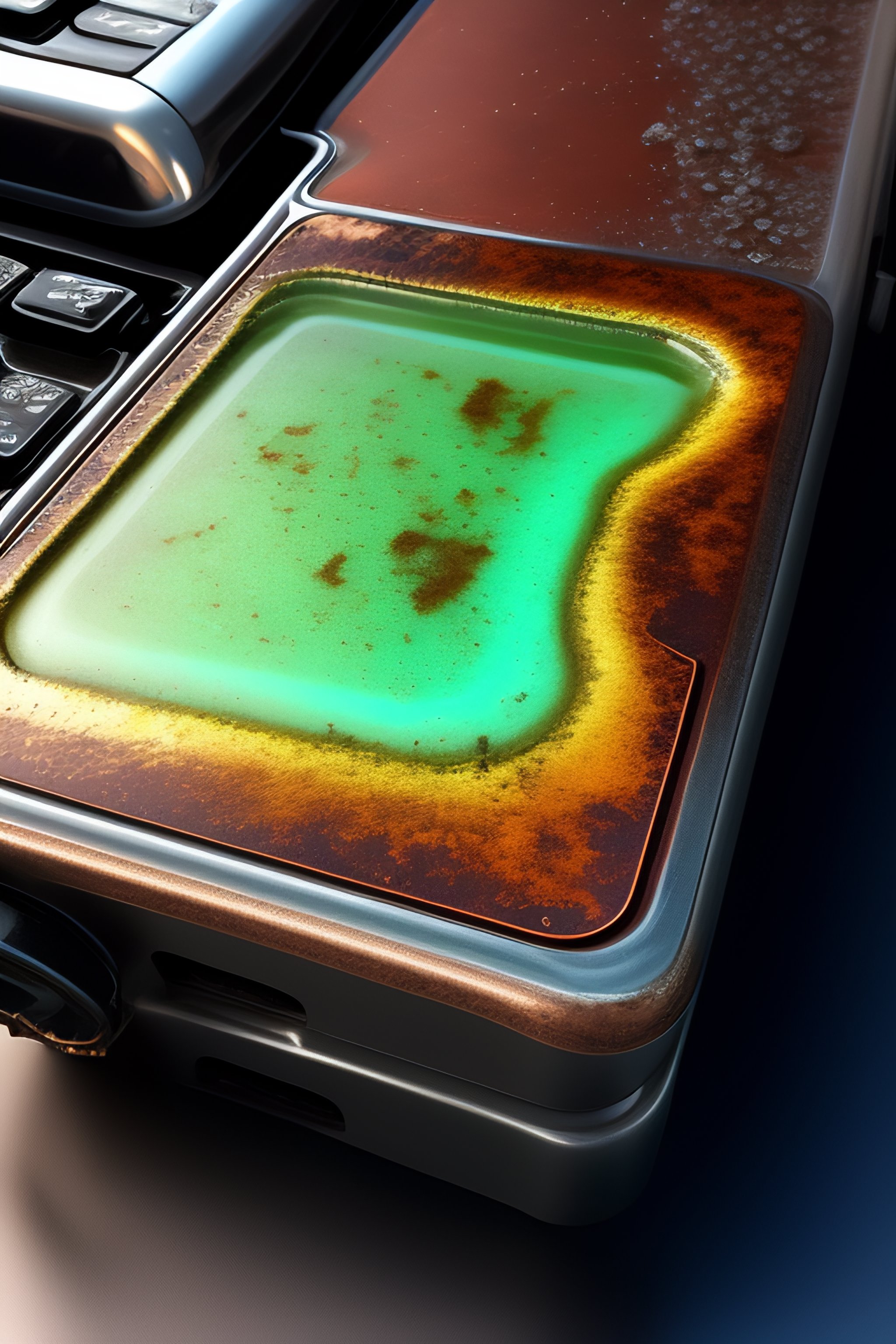 Lexica - Abandoned corroded pcb on a desk