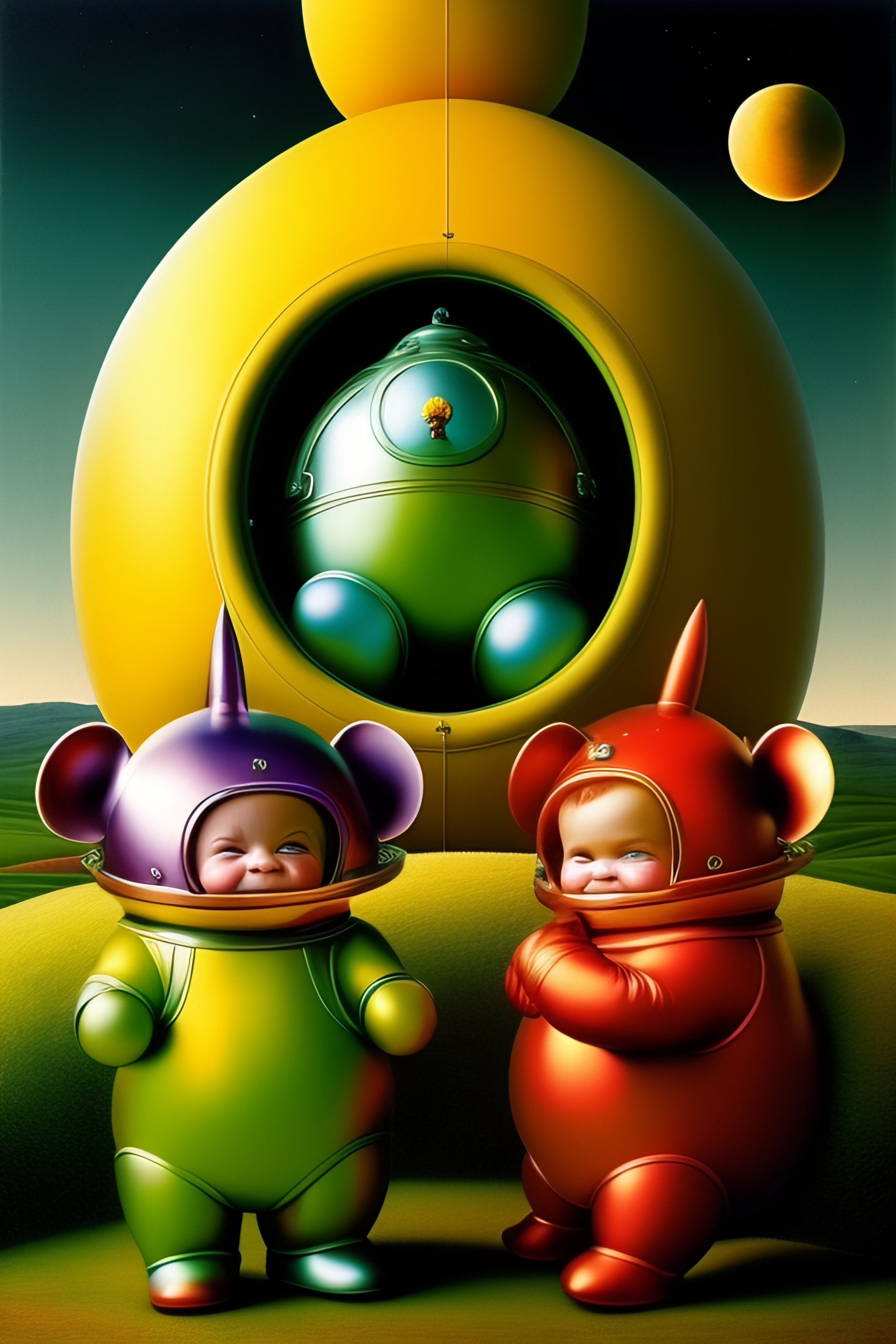 Lexica - The teletubbies as imagined by Hieronymus Bosch, gothic, ultra ...
