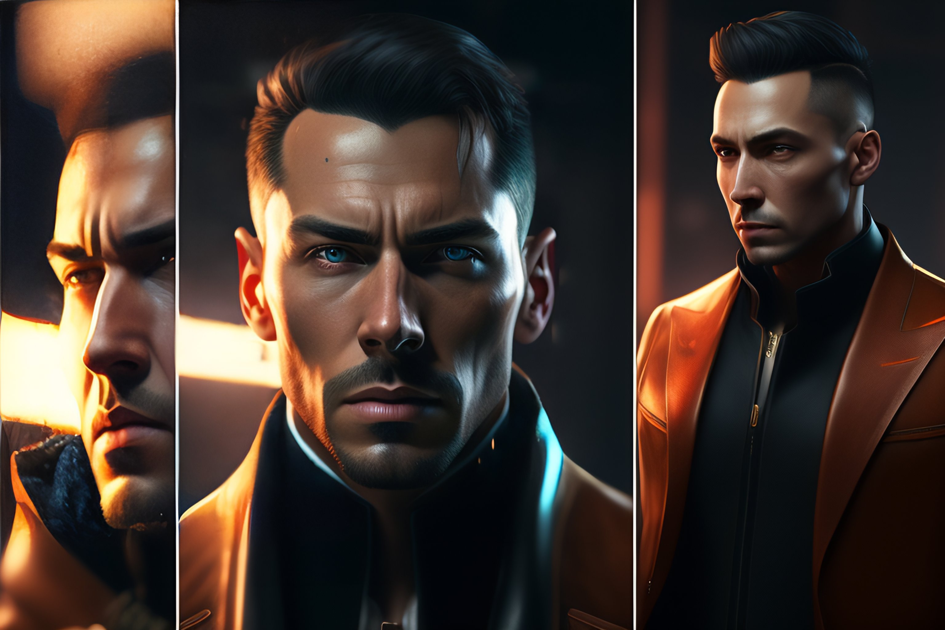 Lexica - Hyperrealistic mixed media image of scared man, stunning 3 d ...