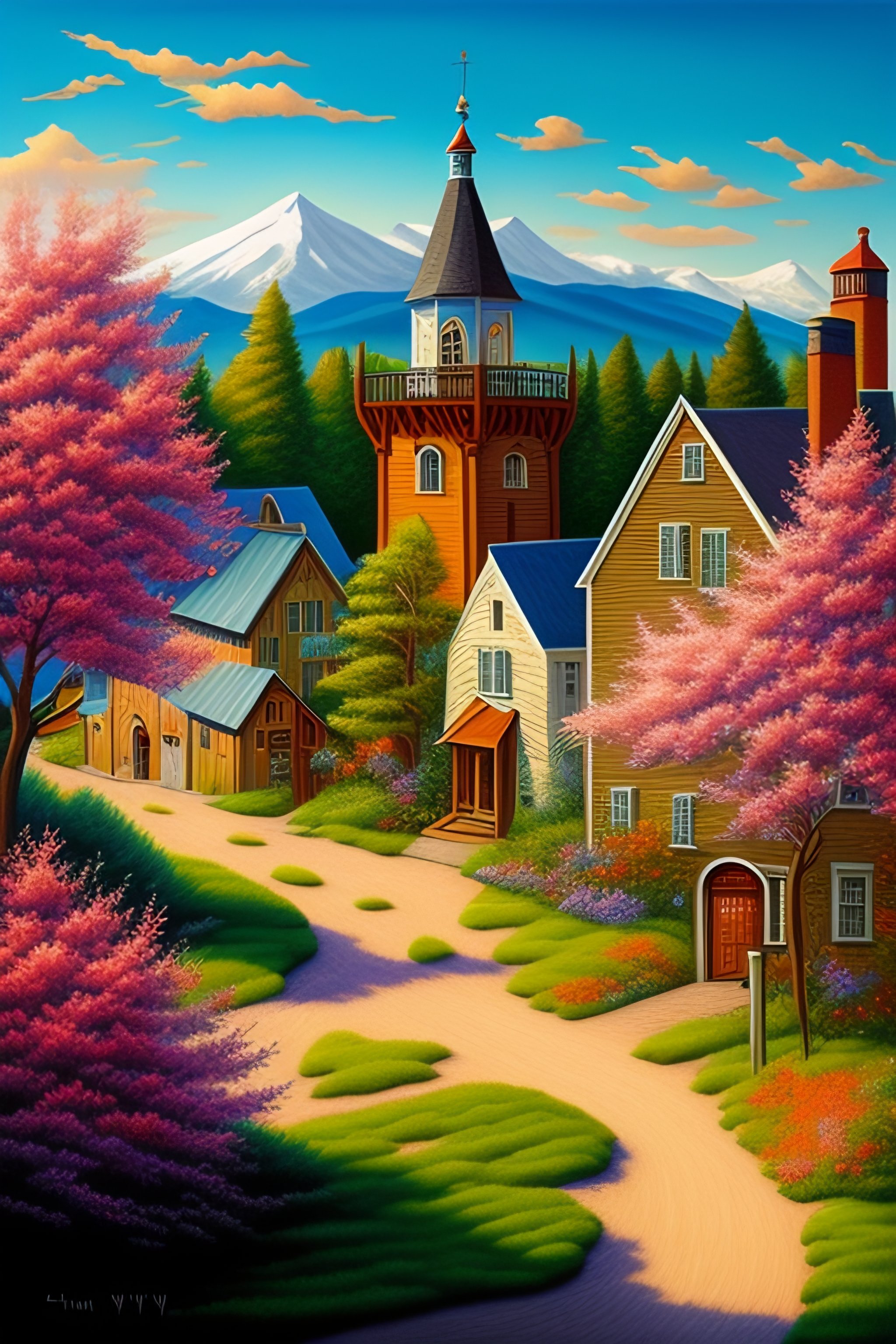 Lexica - Town in spring by charles wysocki