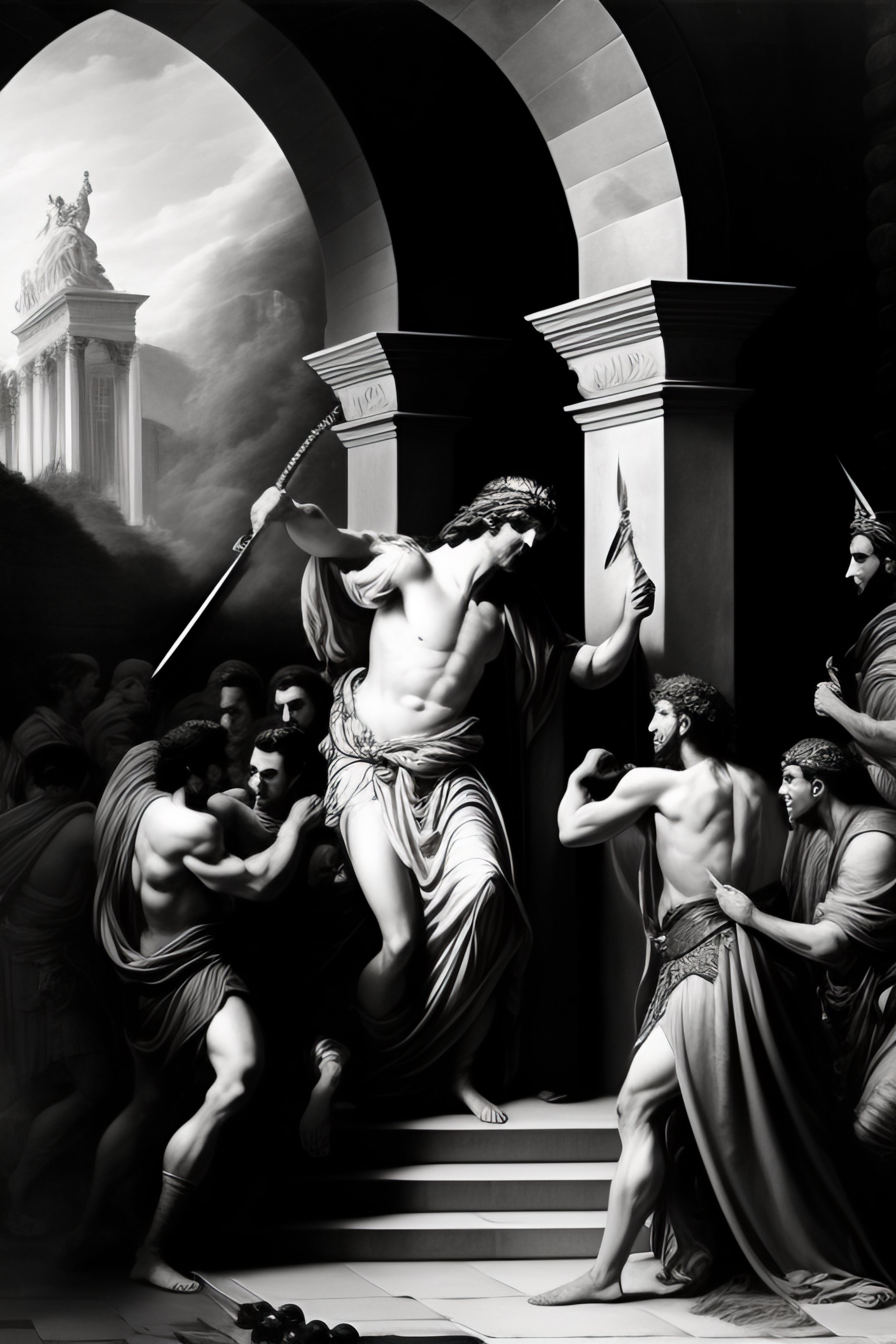 Lexica - Julius Caesar being stabbed to death with a knife in the back ...