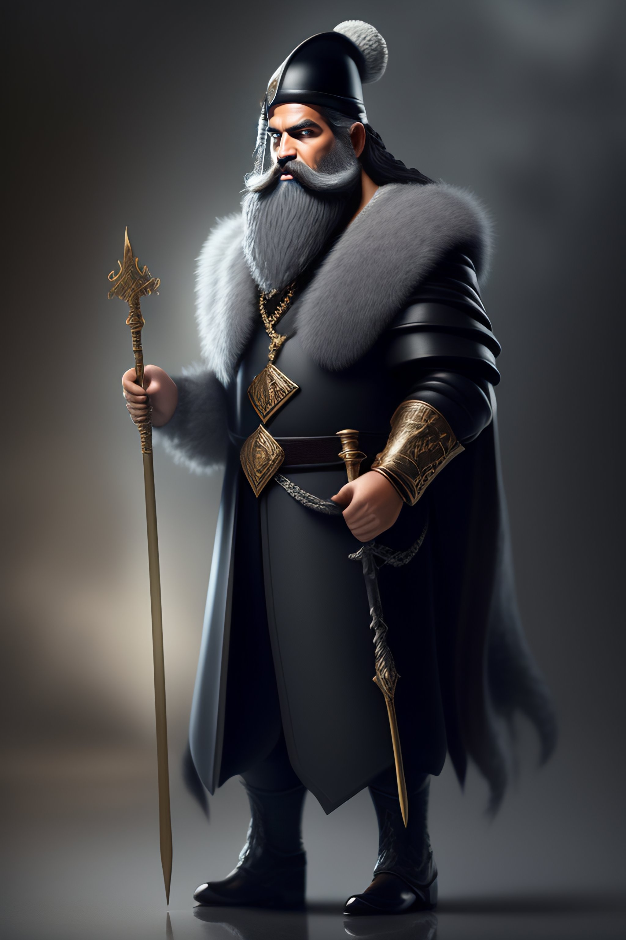 Lexica - A gray-colored dark lord with long beard and very small hands ...