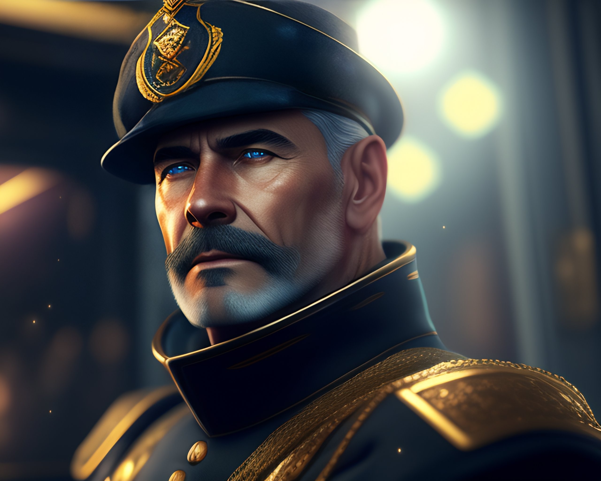 Lexica - Professional digital art of space army navi admiral middle age ...