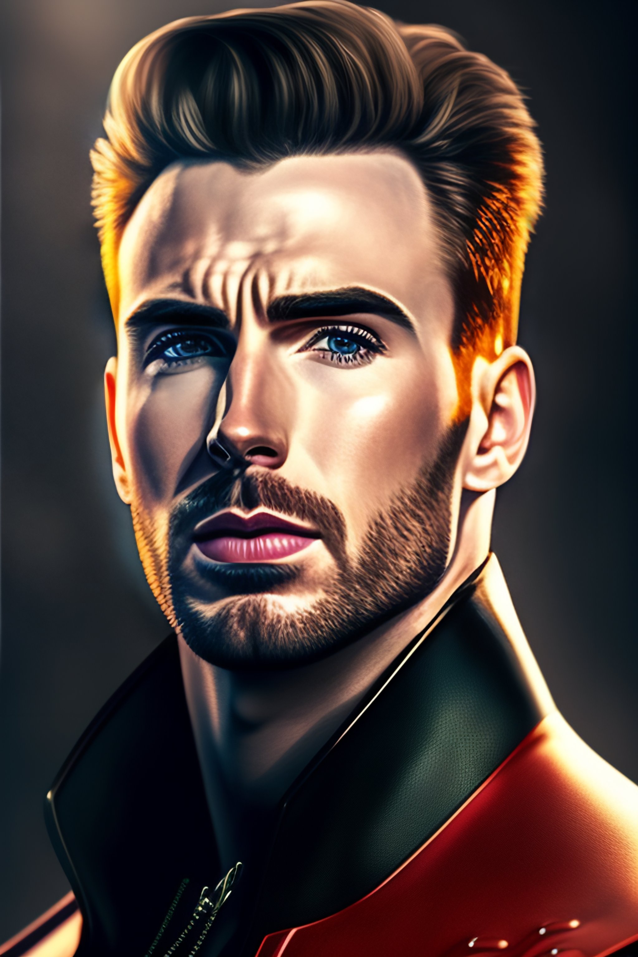 Lexica - Chris evans potrait, full hd 4k realistic