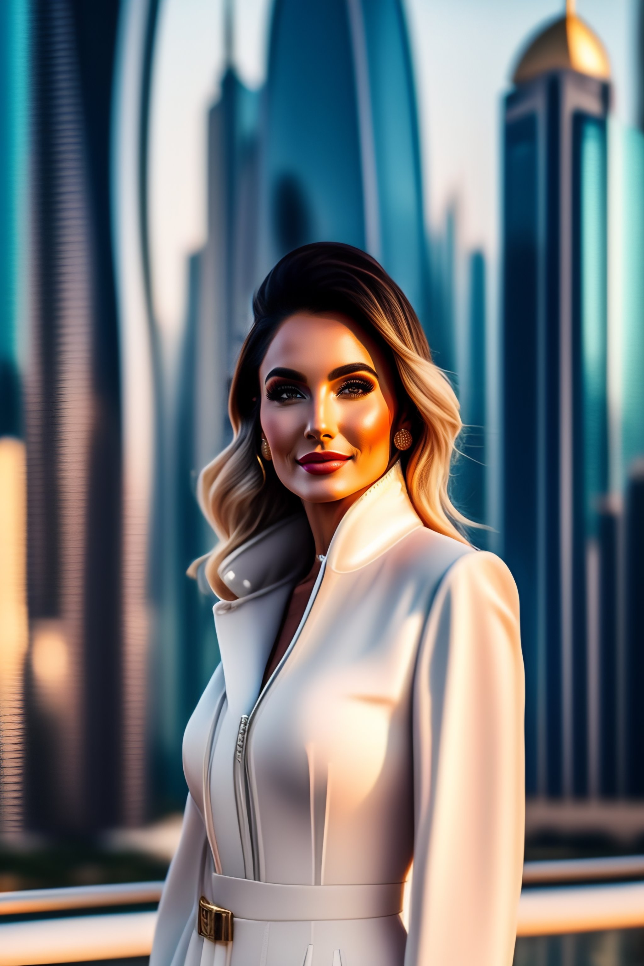 Lexica - Pretty woman influencer in a tight plastic suits with high ...