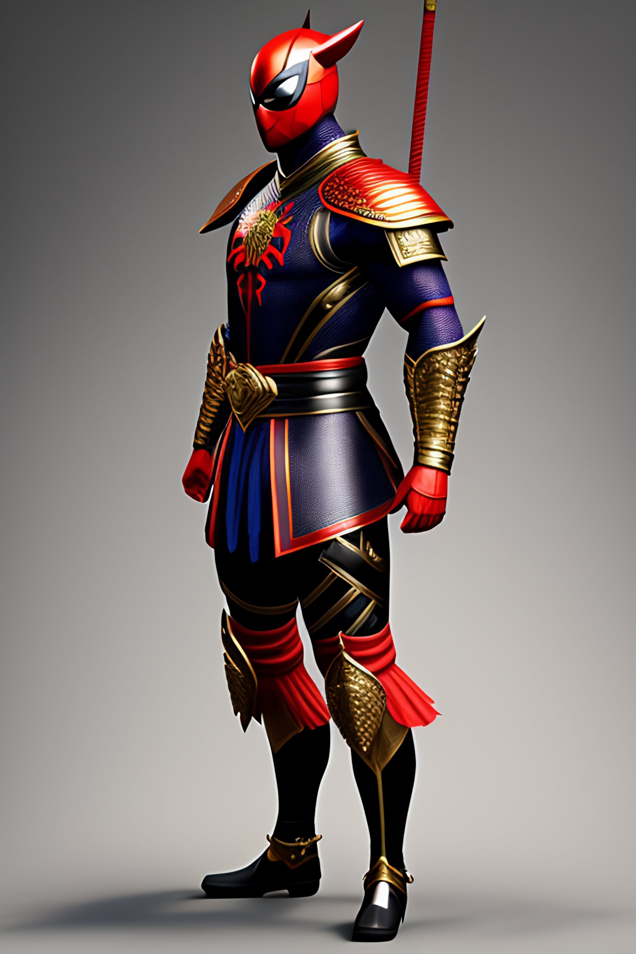 Lexica - Full samurai armor dynasty warrior spiderman , 8k