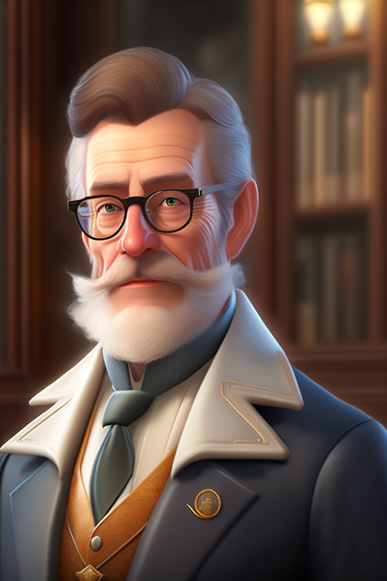 Lexica - Professor man with glasses, realistic, real life