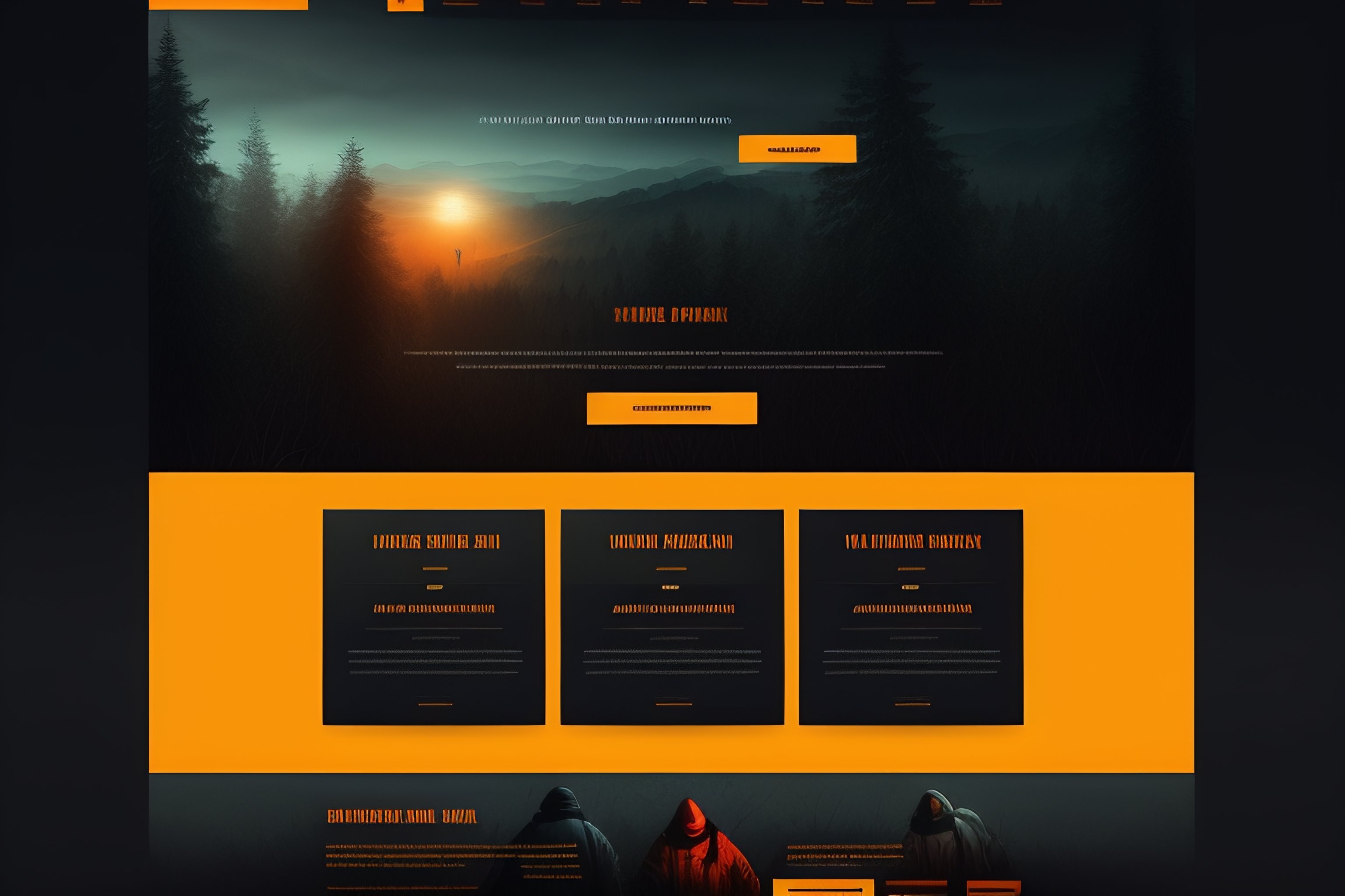 Lexica - Design a website landing page for a horror movie, game