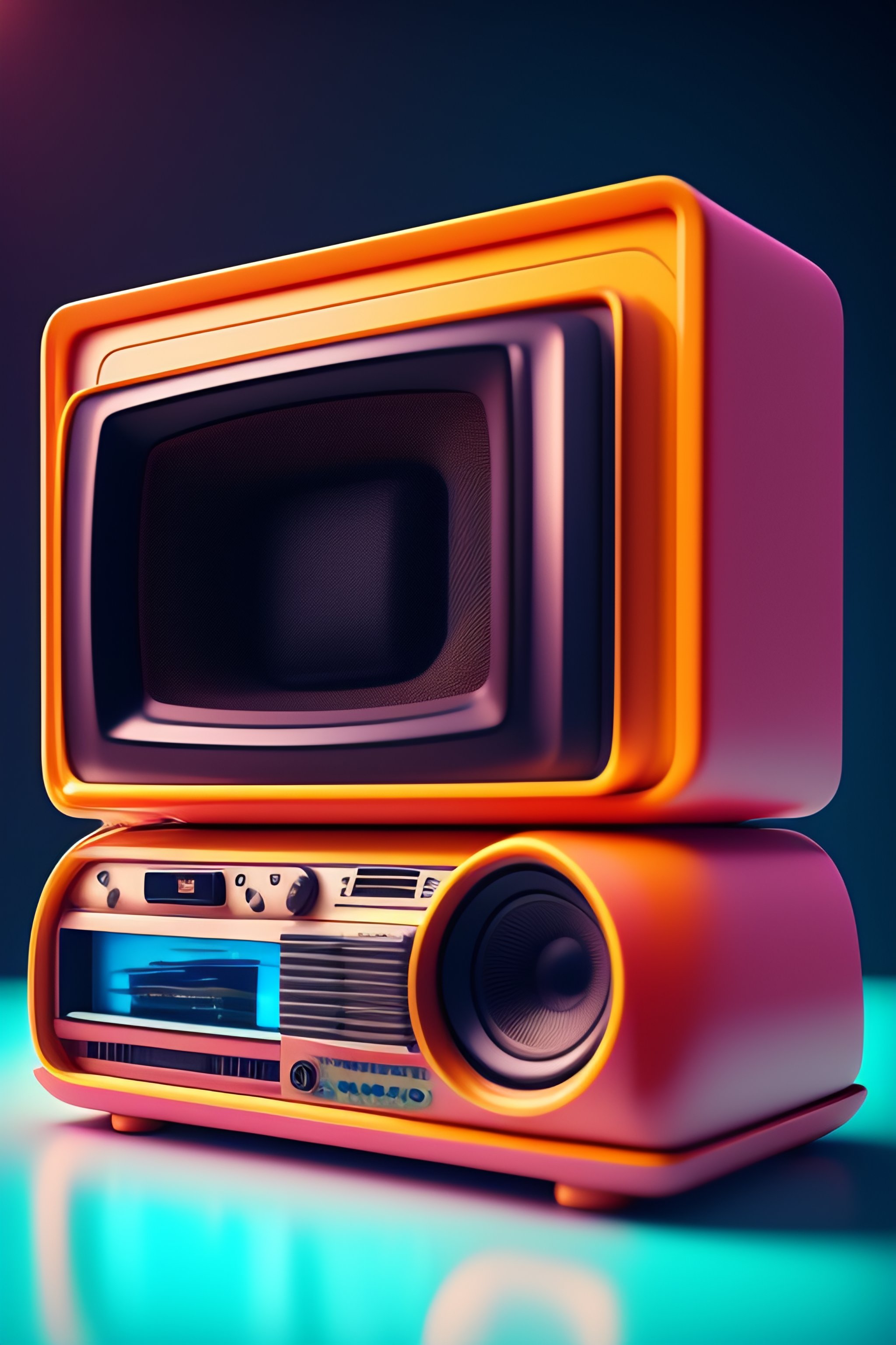 Lexica - Vintage tv, 1990s, c4d render, vaporwave, product photography ...
